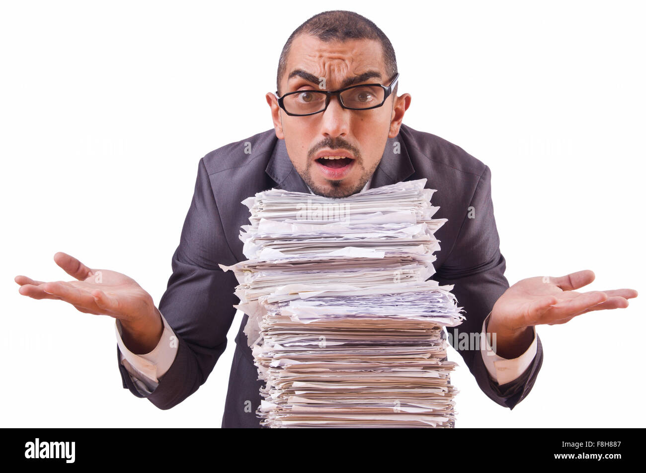 Woman businesswoman lots papers hi-res stock photography and images - Alamy