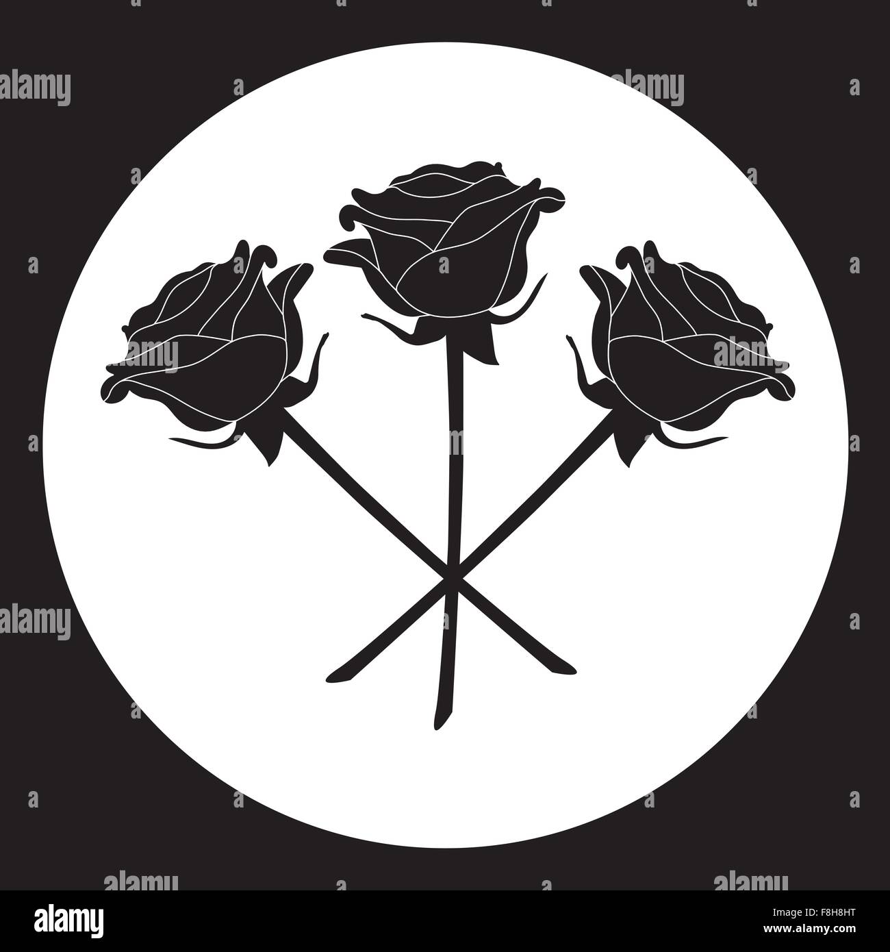 White rose bouquet in Stock Vector Images - Alamy