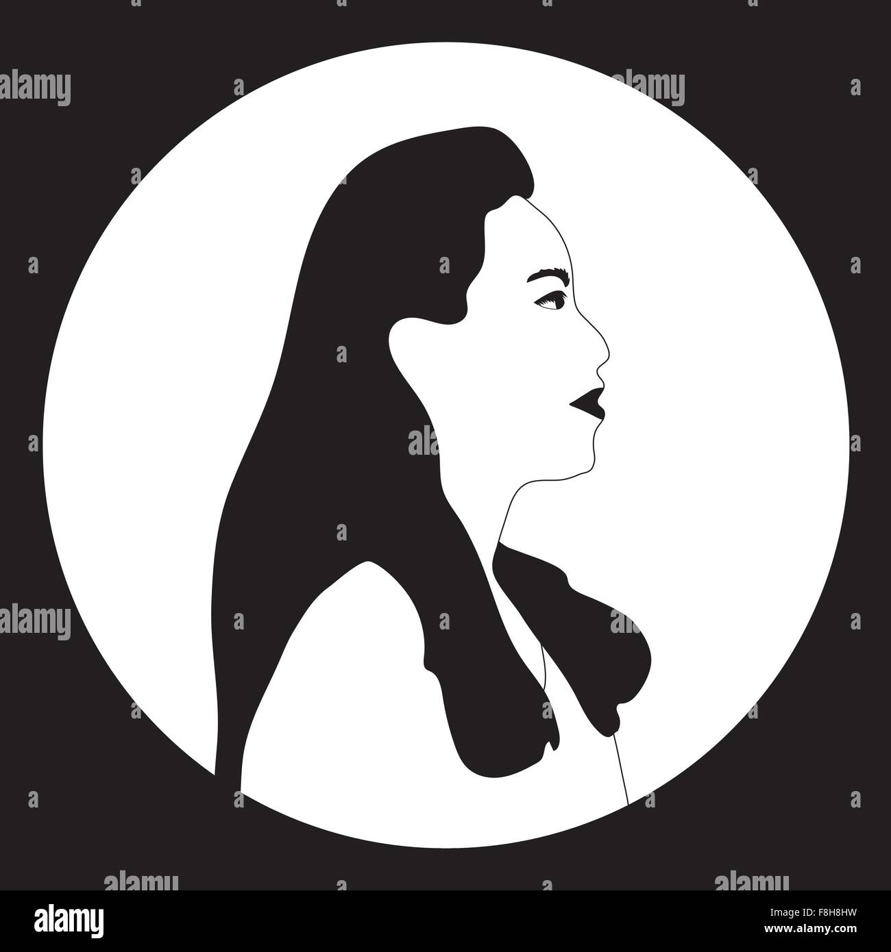 Asian female in white Stock Vector Images - Alamy