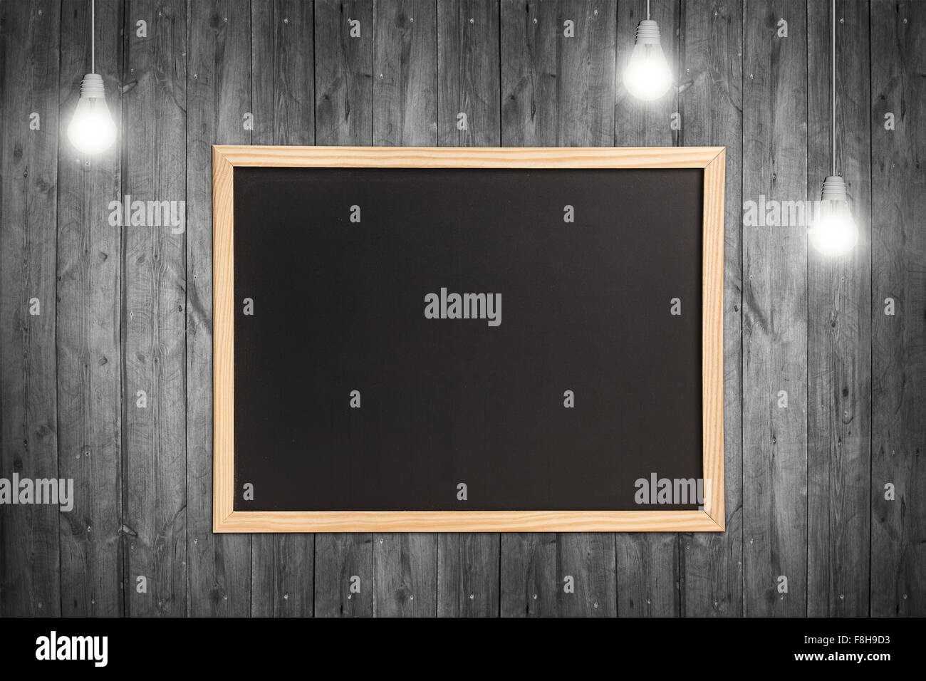 Empty wooden chalkboard Stock Photo - Alamy