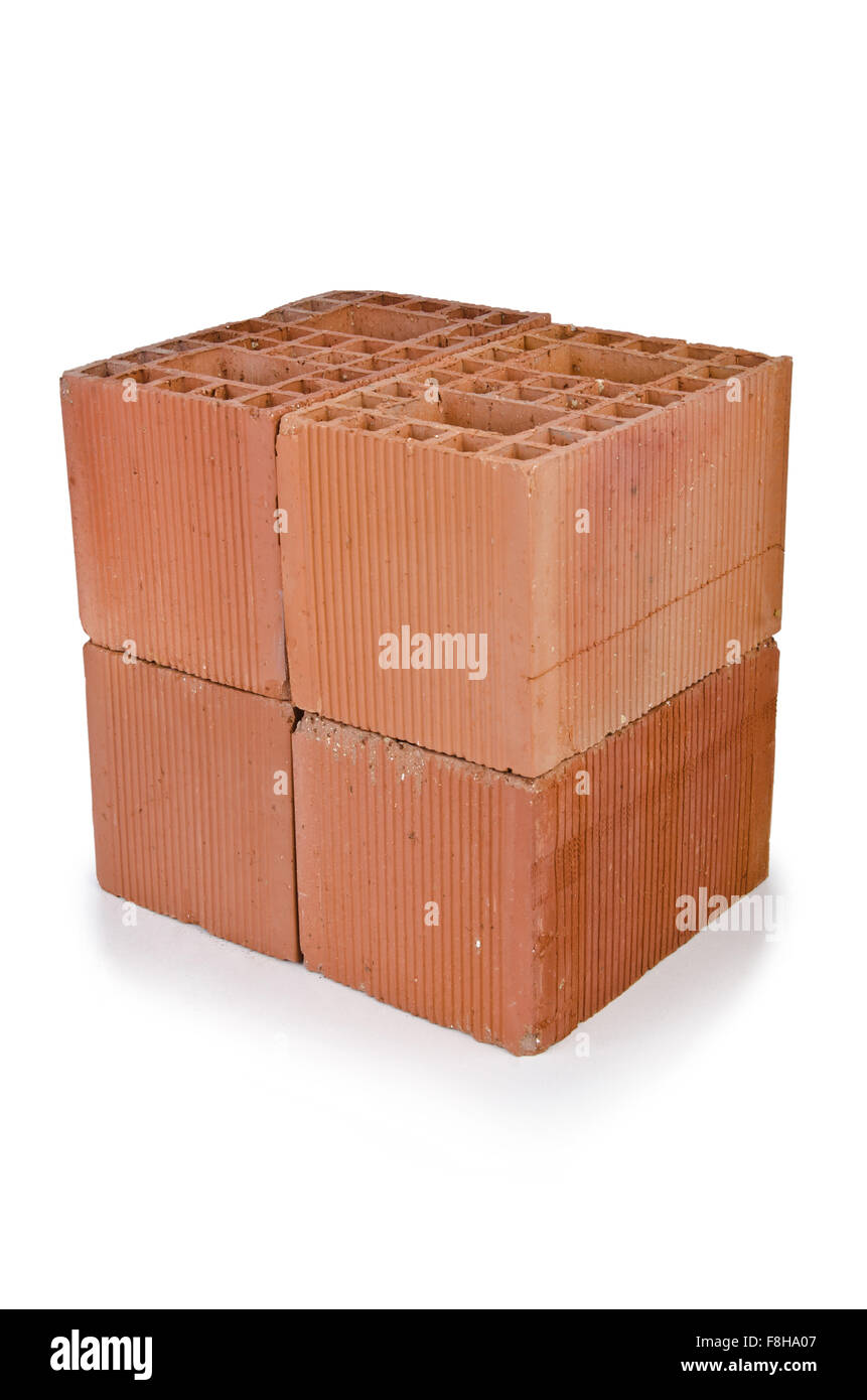 Red ceramic bricks Cut Out Stock Images & Pictures - Alamy