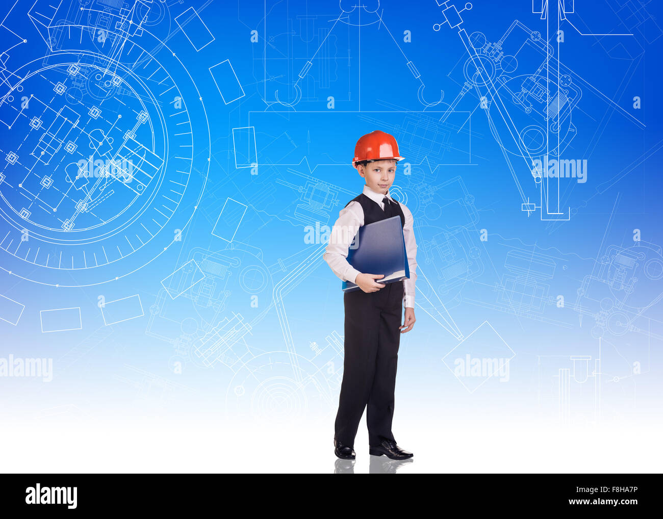 Cute little boy engineer Stock Photo - Alamy