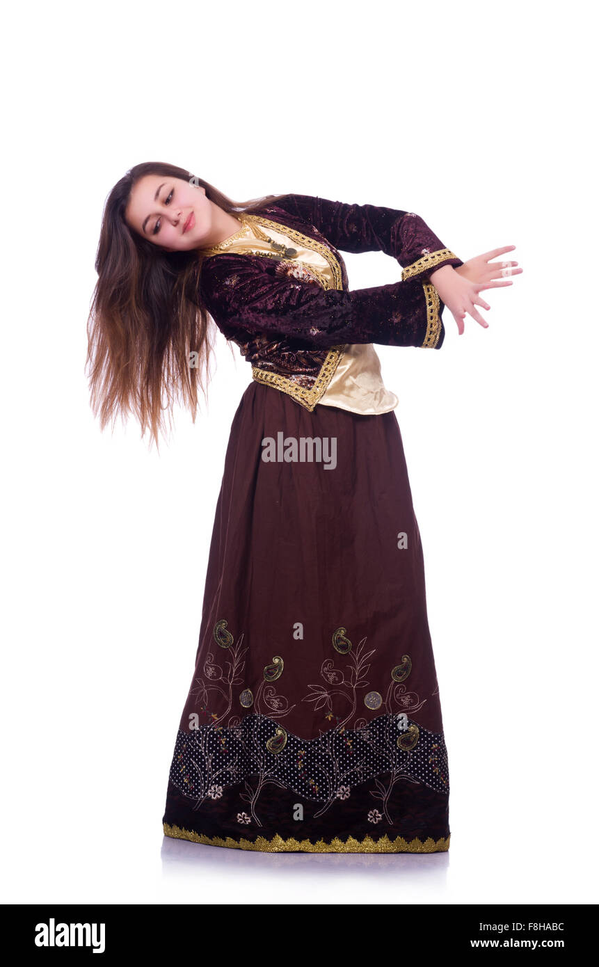 Young lady dancing traditional azeri dance Stock Photo - Alamy