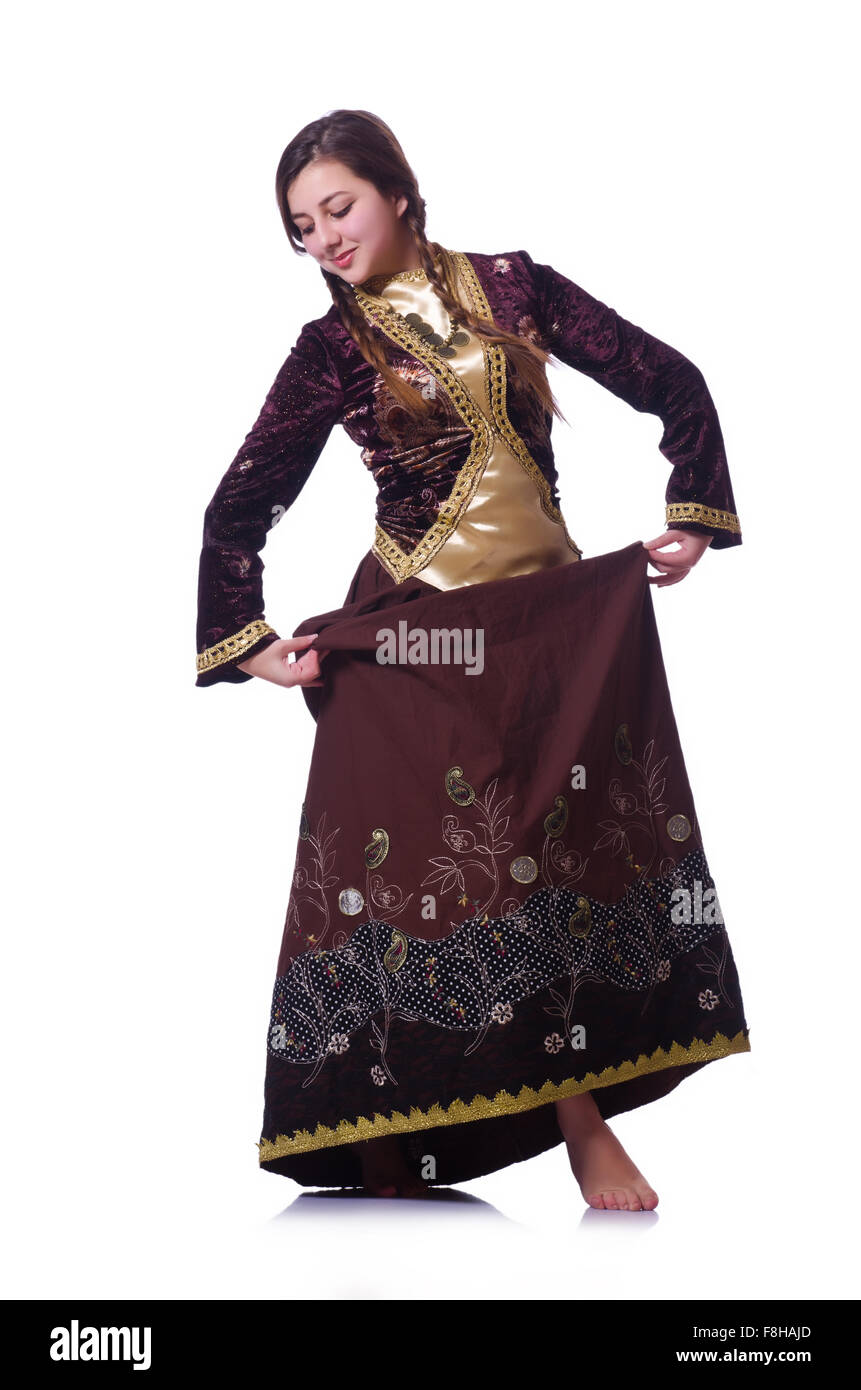 Young lady dancing traditional azeri dance Stock Photo - Alamy