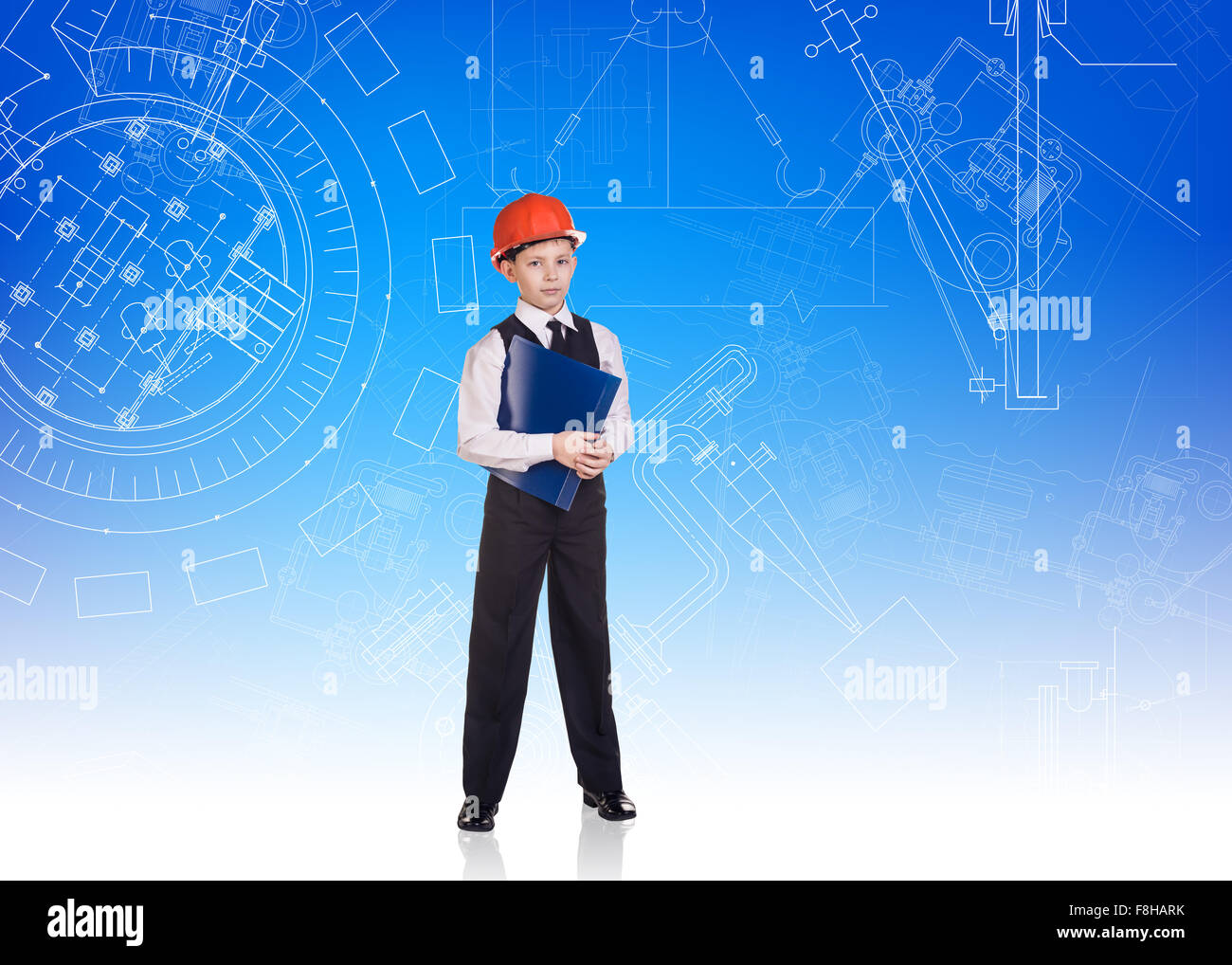 Cute little boy engineer Stock Photo - Alamy