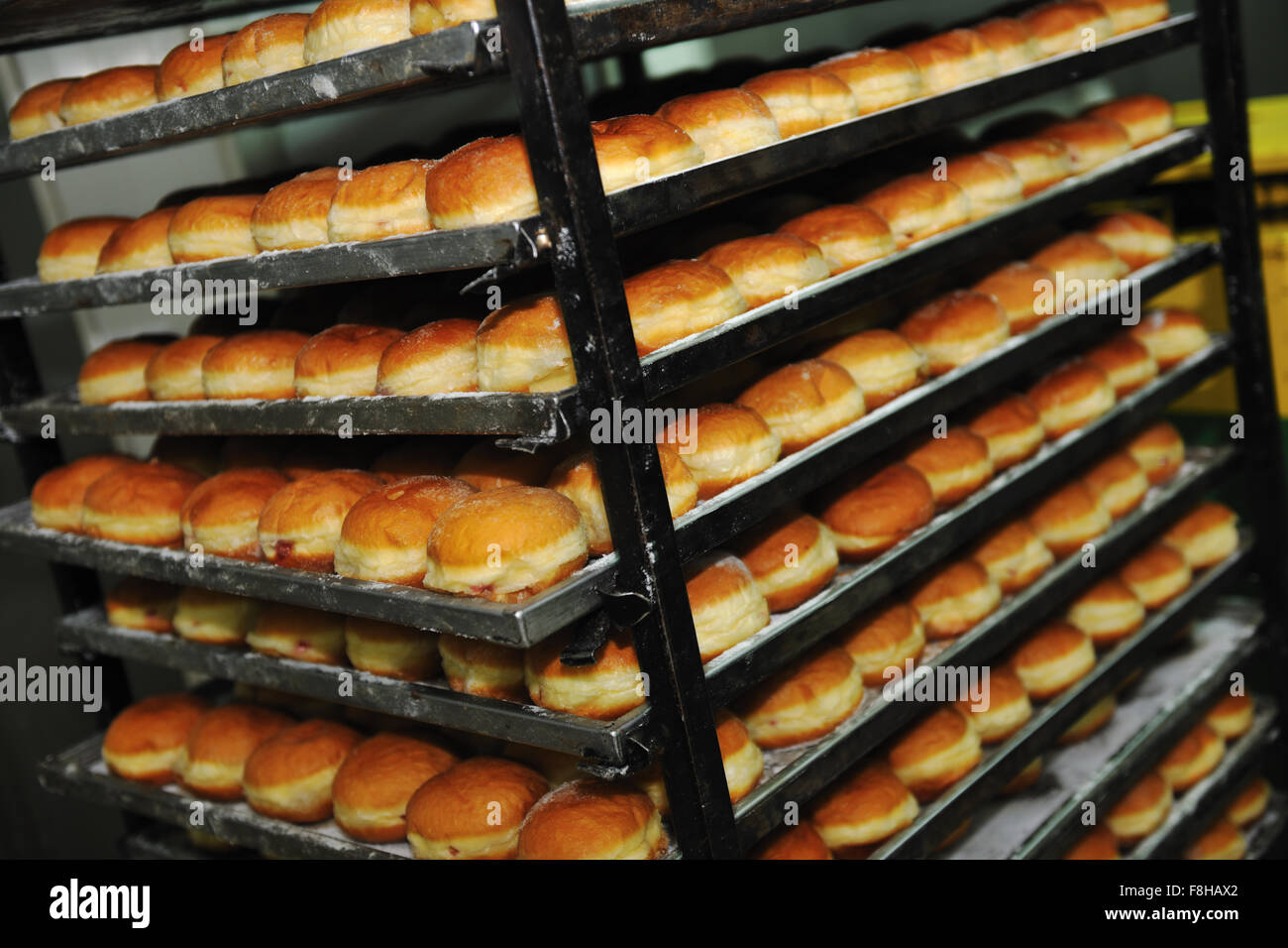 bread bakery food factory production with fresh products Stock Photo ...