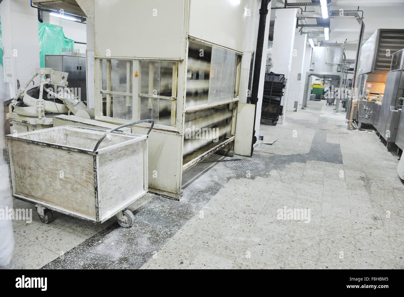 bread bakery food factory production with fresh products Stock Photo ...