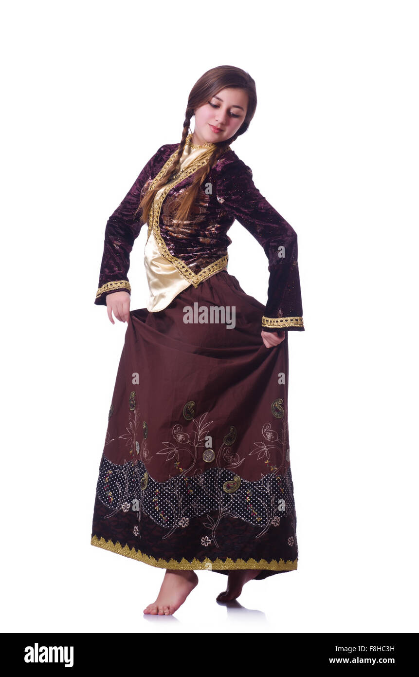 Young lady dancing traditional azeri dance Stock Photo - Alamy