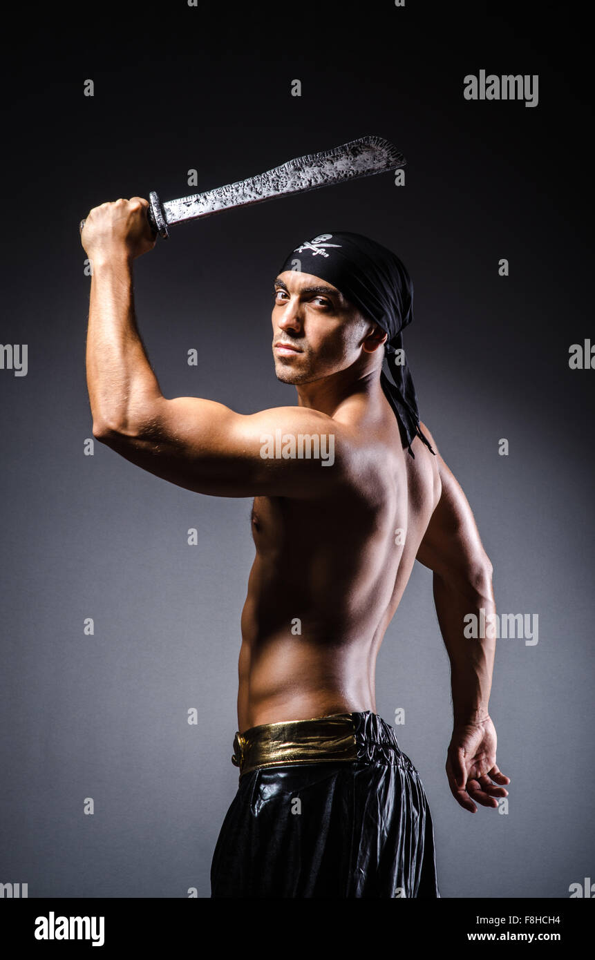 Ripper pirate in the dark room Stock Photo - Alamy