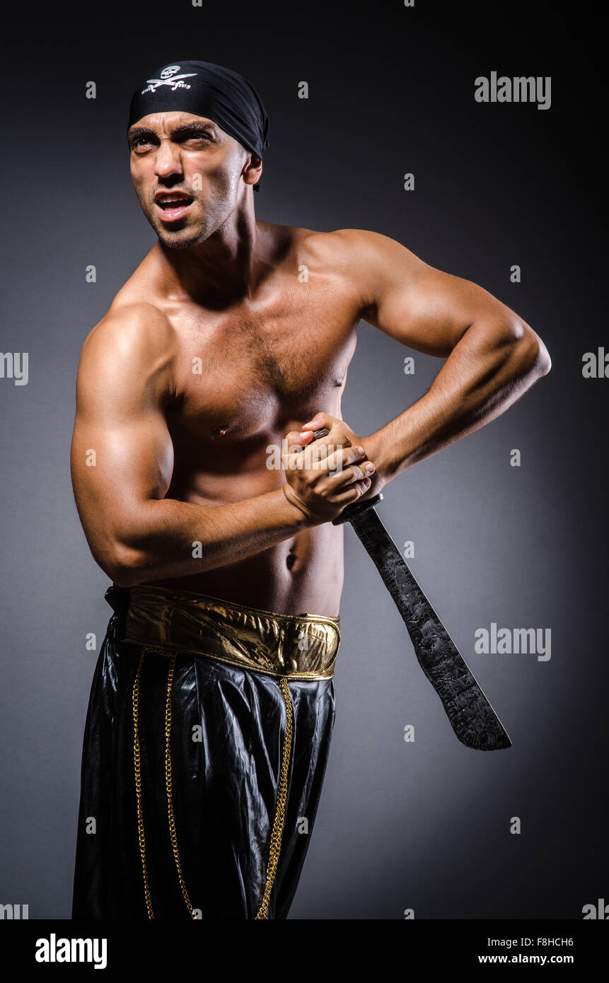 Ripper pirate in the dark room Stock Photo - Alamy