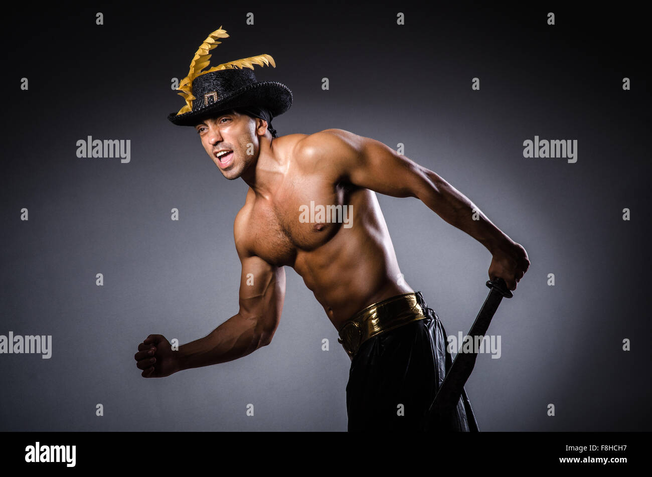 Ripper pirate in the dark room Stock Photo - Alamy