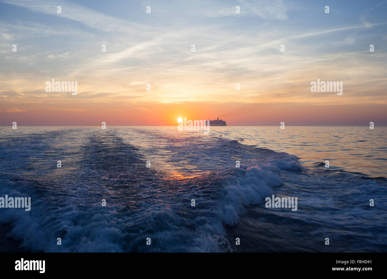 View of the Trieste sea from ferry boat Stock Photo - Alamy