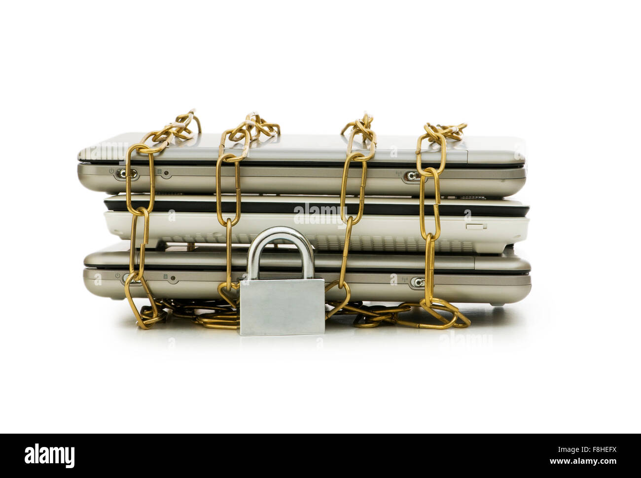 Concept of computer security with laptop and chain Stock Photo - Alamy