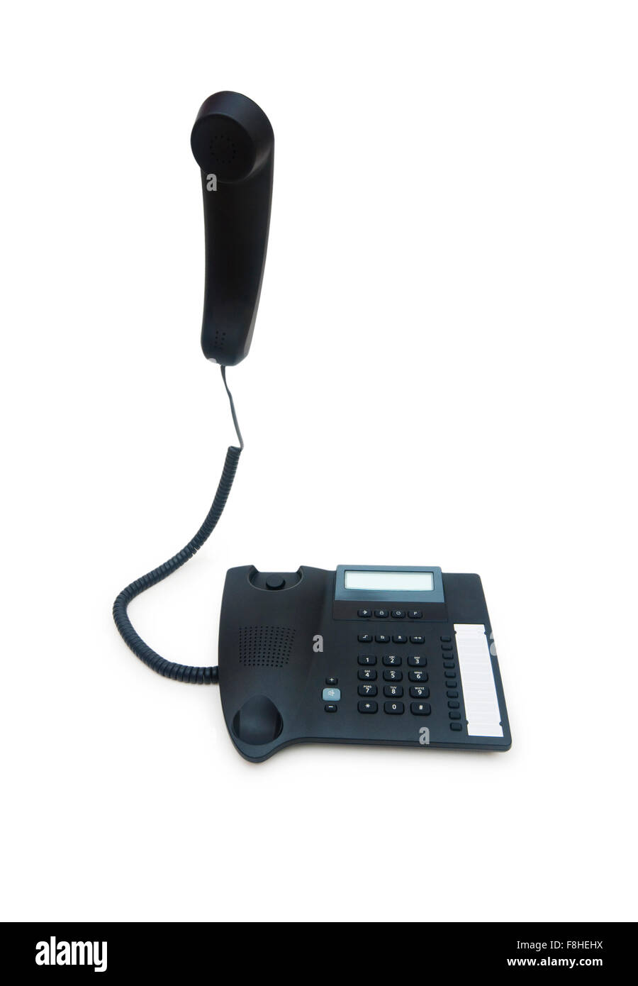 Office phone isolated on the white background Stock Photo - Alamy