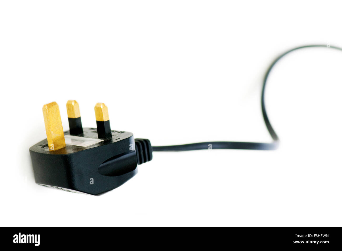 Electric plug isolated on the white background Stock Photo - Alamy