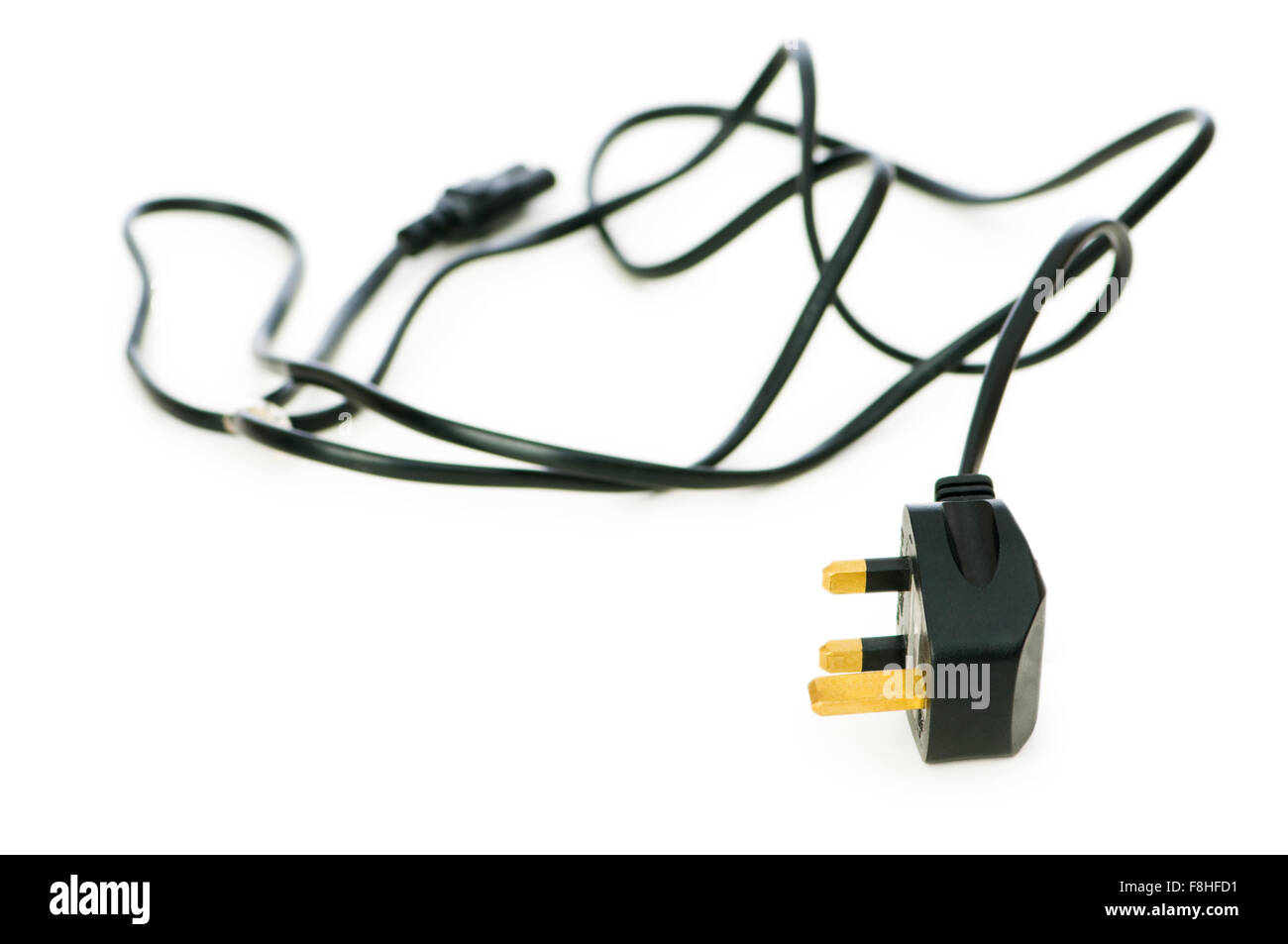 Electric plug isolated on the white background Stock Photo - Alamy