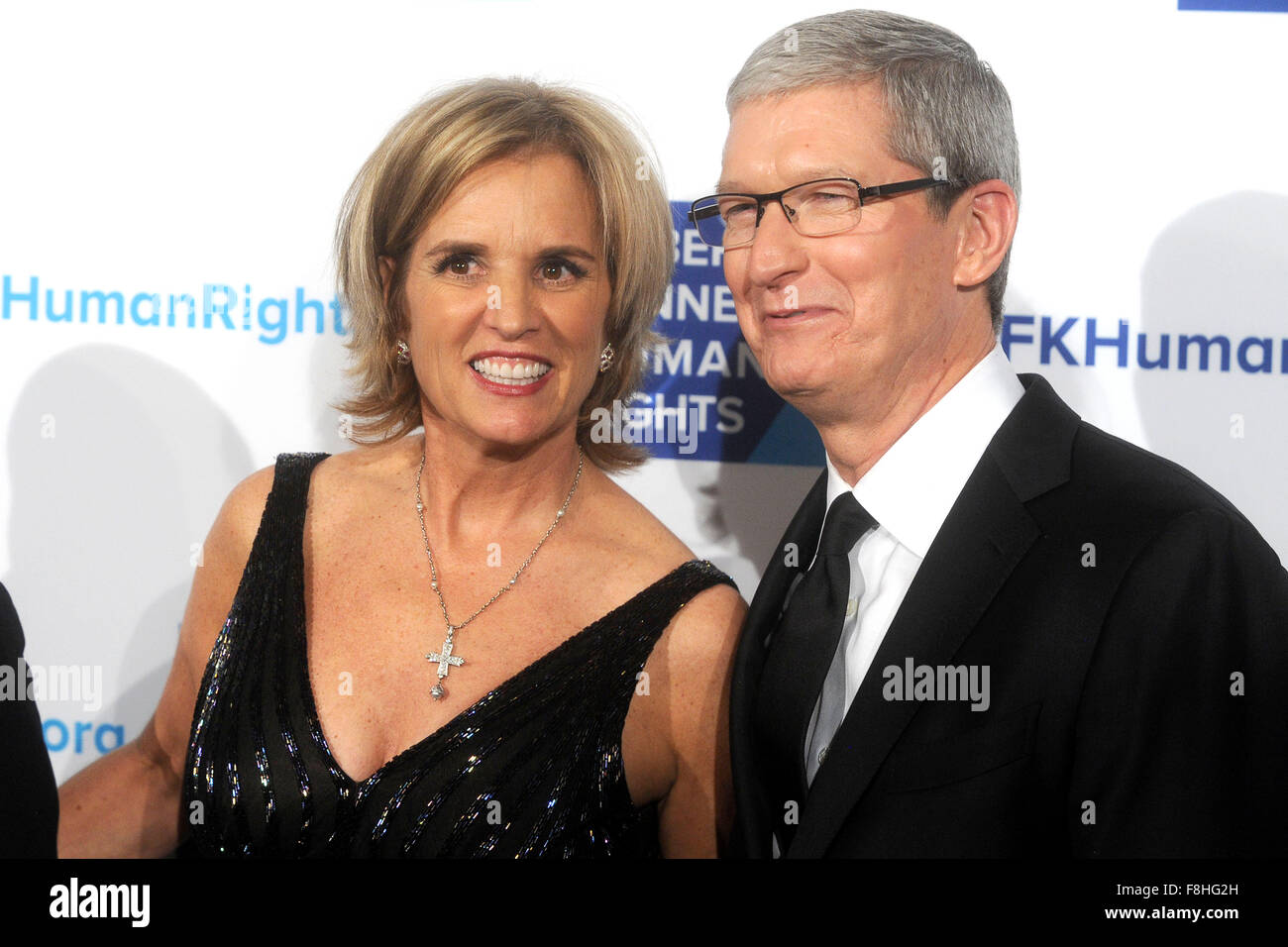 Kerry Kennedy and Tim Cook attend the Robert F. Kennedy human rights ...