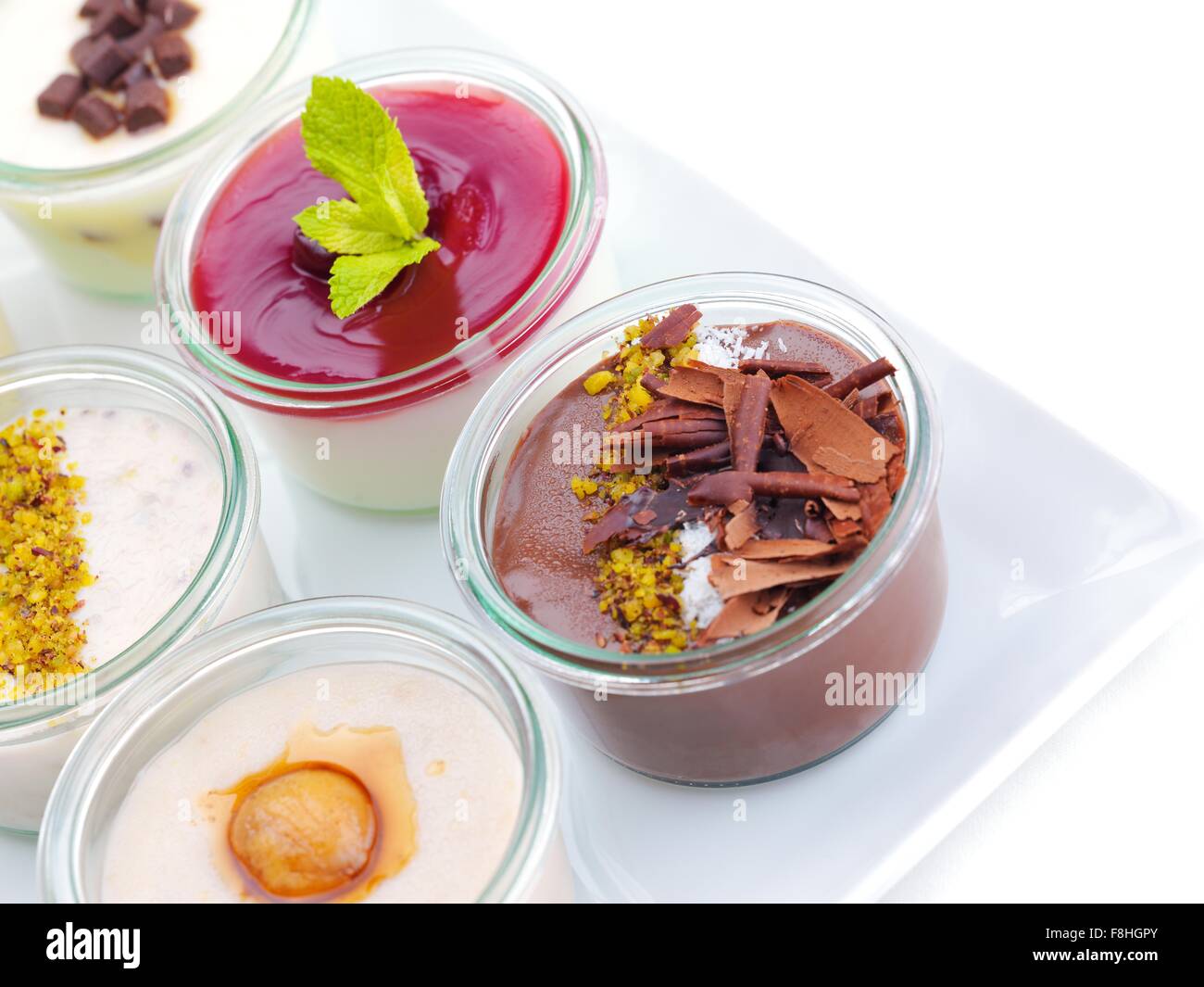 tasty dessert glass cup with fruits and chocolate Stock Photo - Alamy