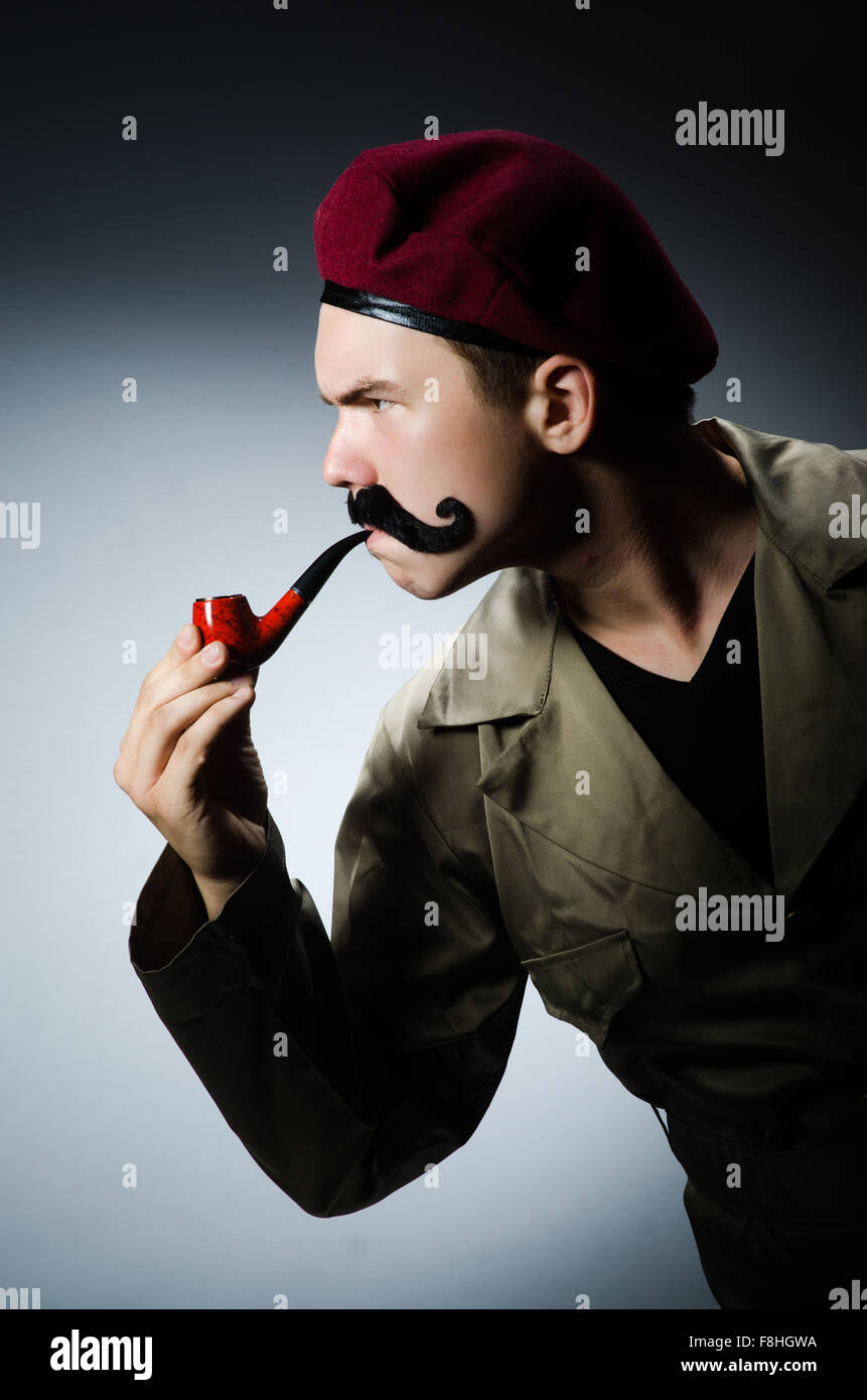 Funny soldier in military concept Stock Photo - Alamy