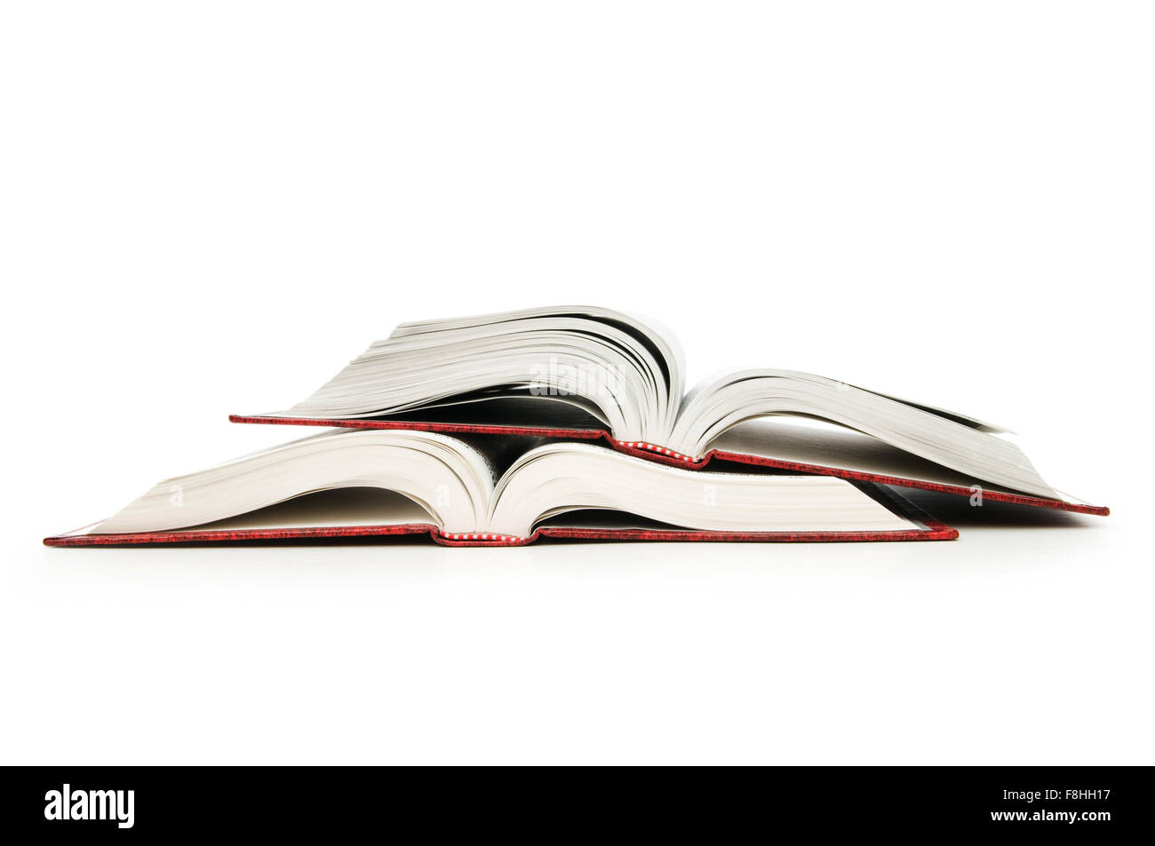 Open book isolated on the white background Stock Photo - Alamy