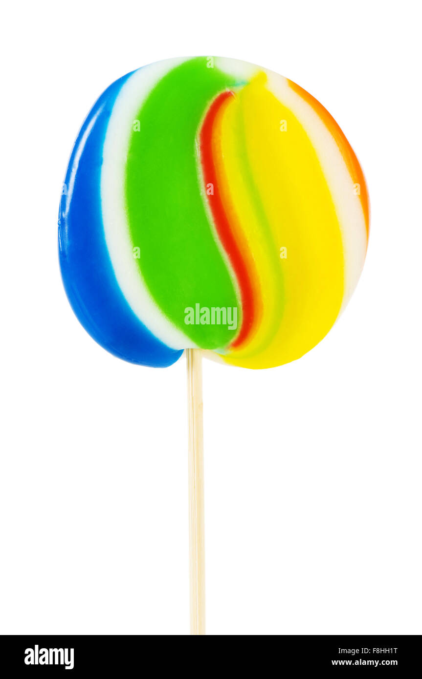 Colourful lollipop isolated on the white background Stock Photo - Alamy