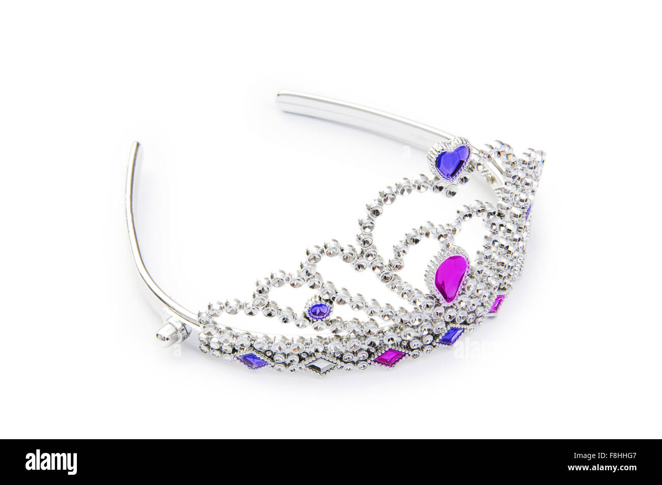 Silver diadem isolated on the white background Stock Photo - Alamy