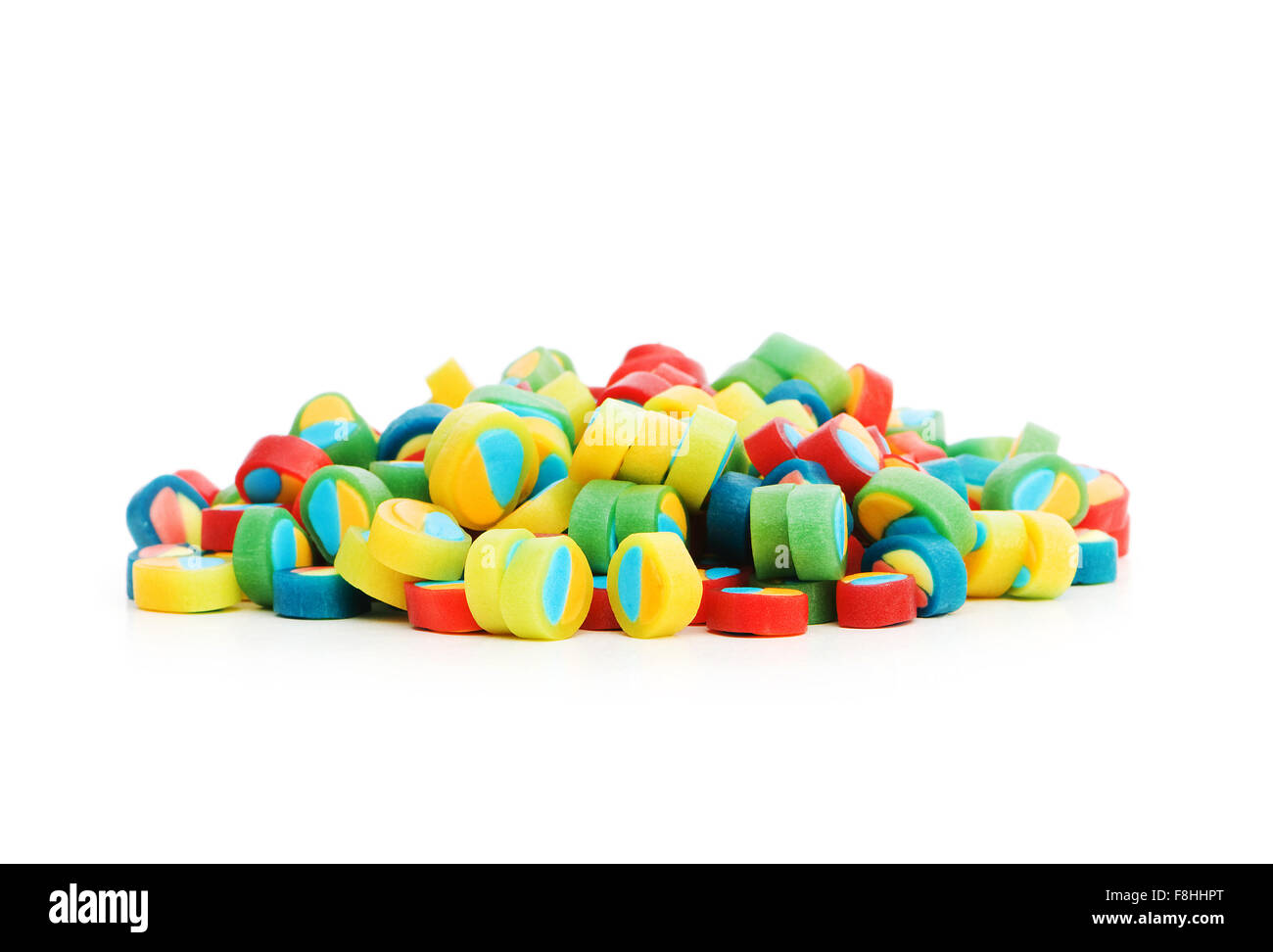 Colourful sweets isolated on the white background Stock Photo - Alamy