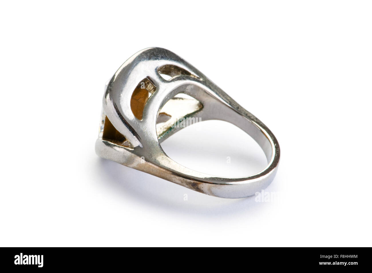 Jewellery ring isolated on the white background Stock Photo - Alamy