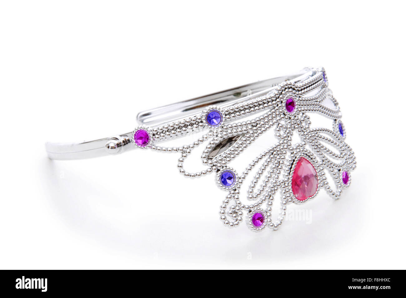 Silver diadem isolated on the white background Stock Photo - Alamy