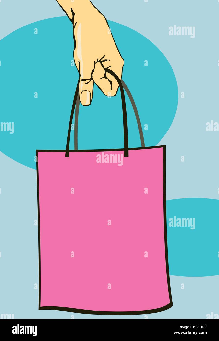 vector image of handbag in woman arm. may be use for retail Stock ...