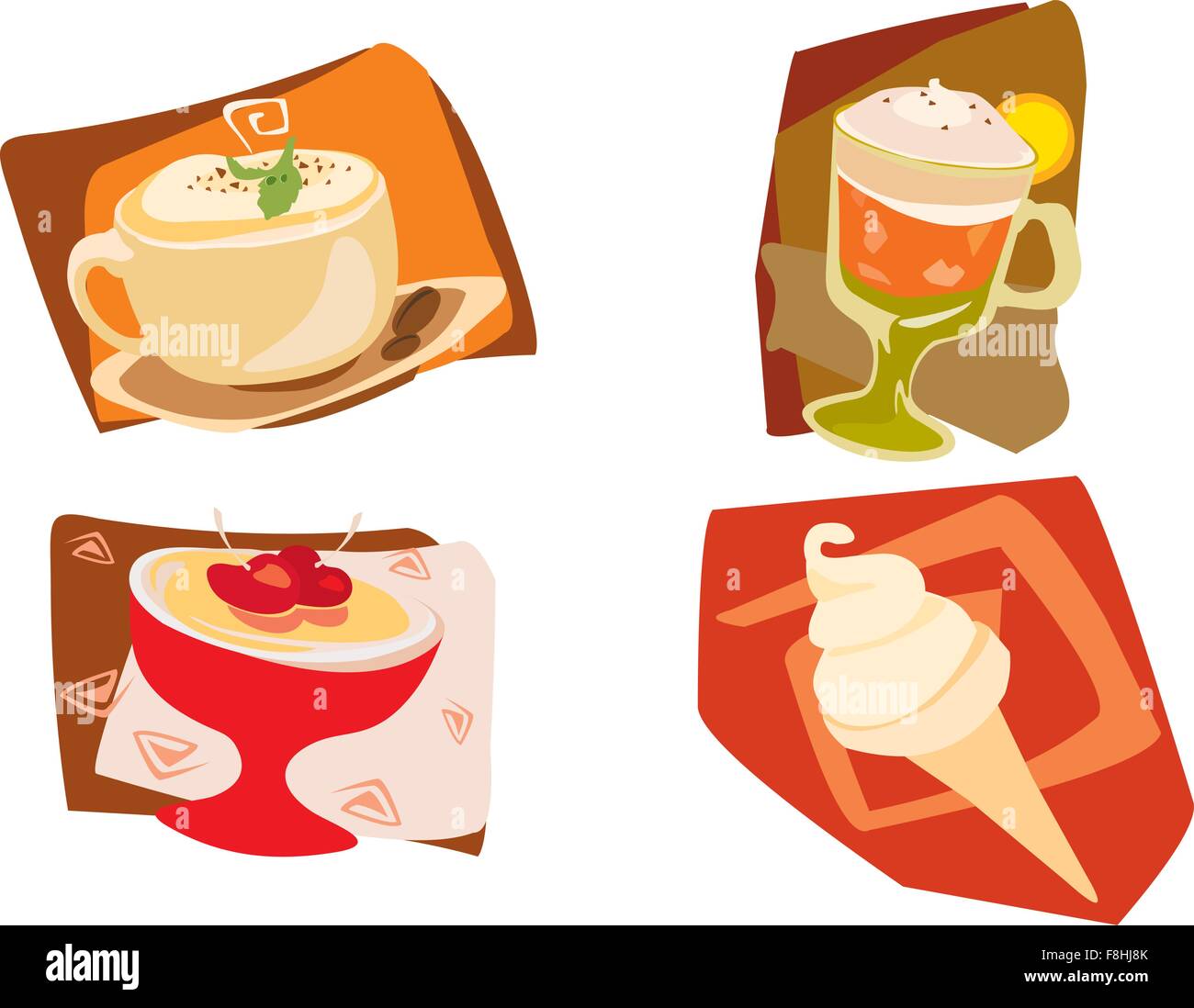 Brown beverage ice icon Stock Vector Images - Alamy