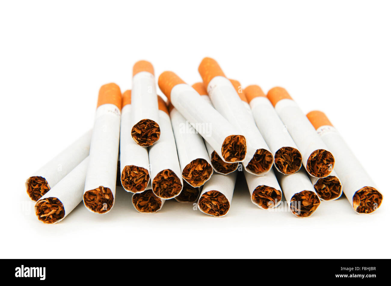 Smoking cigarettes isolated on the white background Stock Photo - Alamy