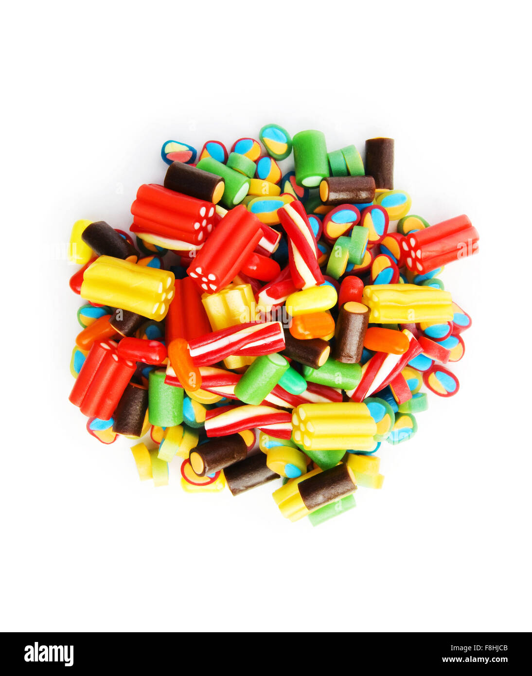Colourful sweets isolated on the white background Stock Photo - Alamy