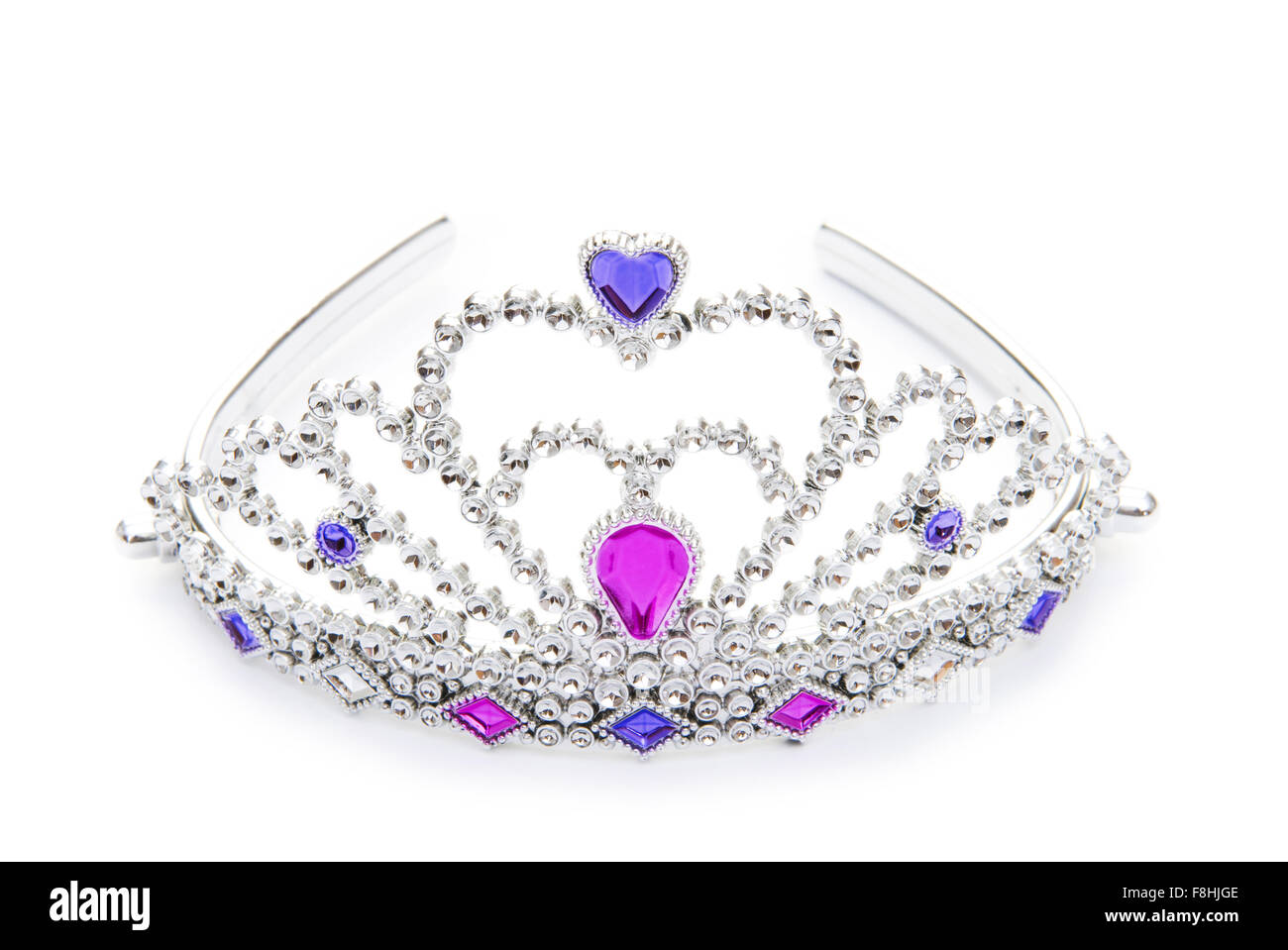 Silver diadem isolated on the white background Stock Photo - Alamy