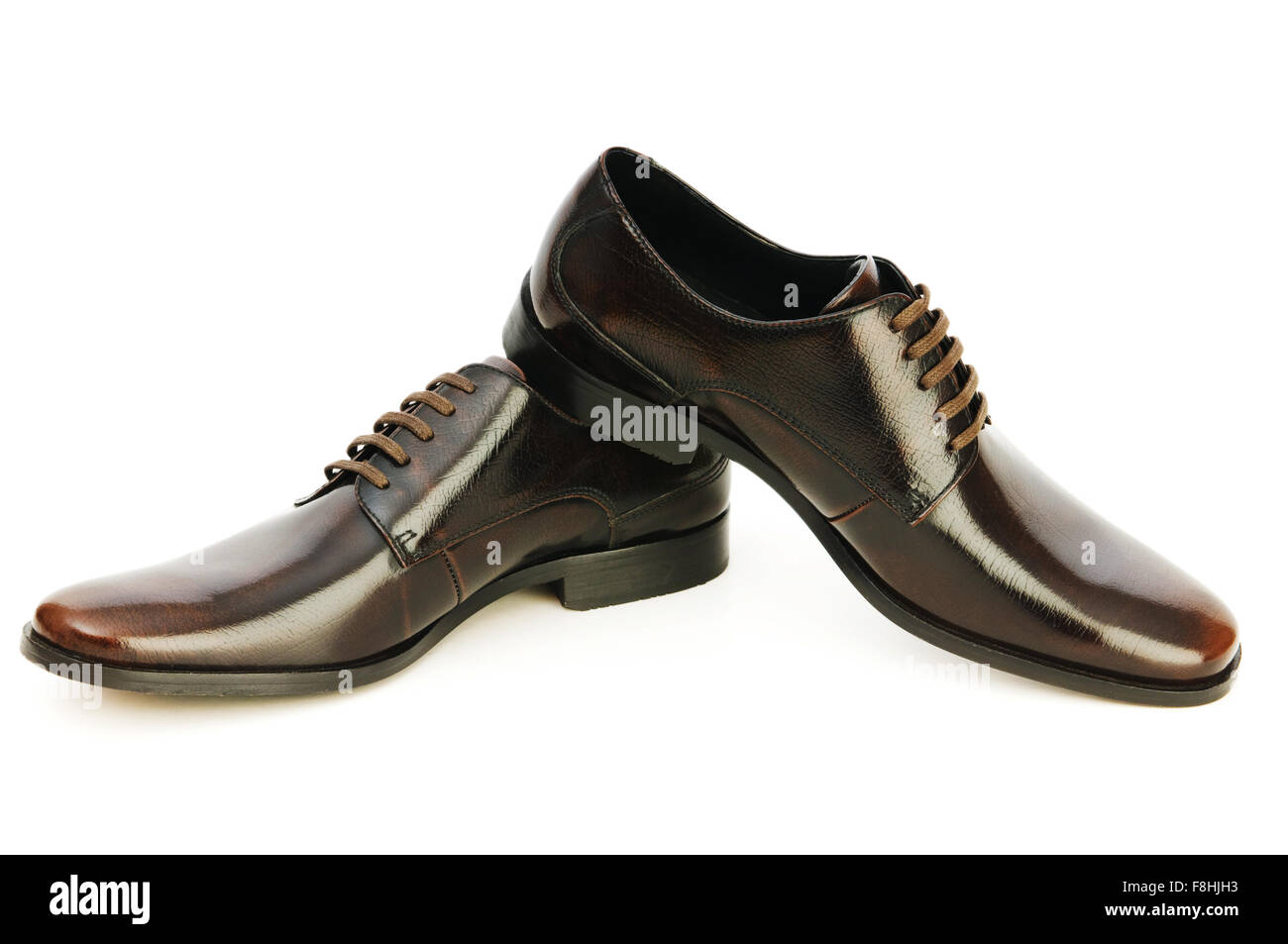 Male shoes isolated on the white background Stock Photo - Alamy