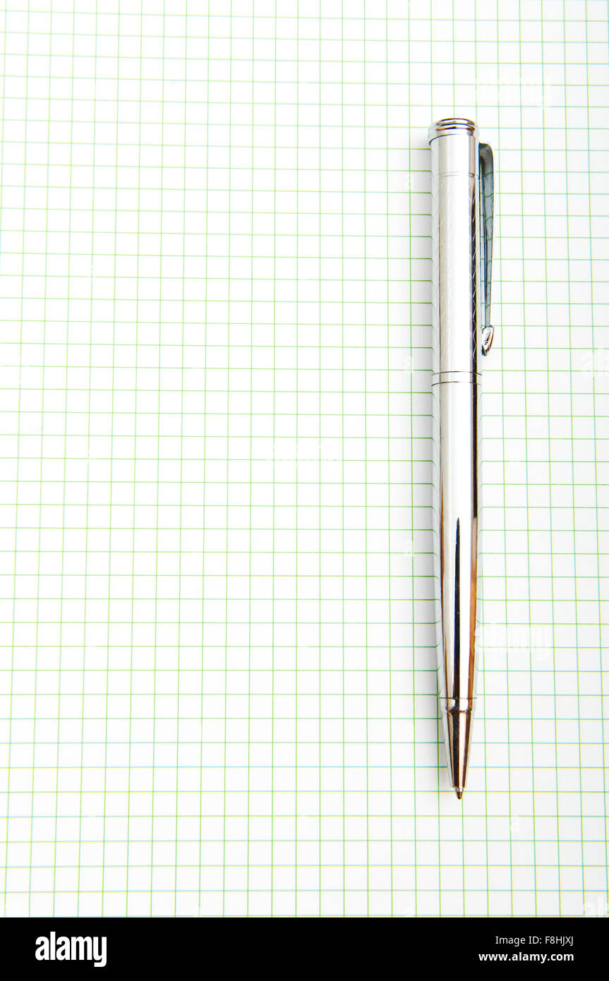 Writing pen on the blank page Stock Photo - Alamy