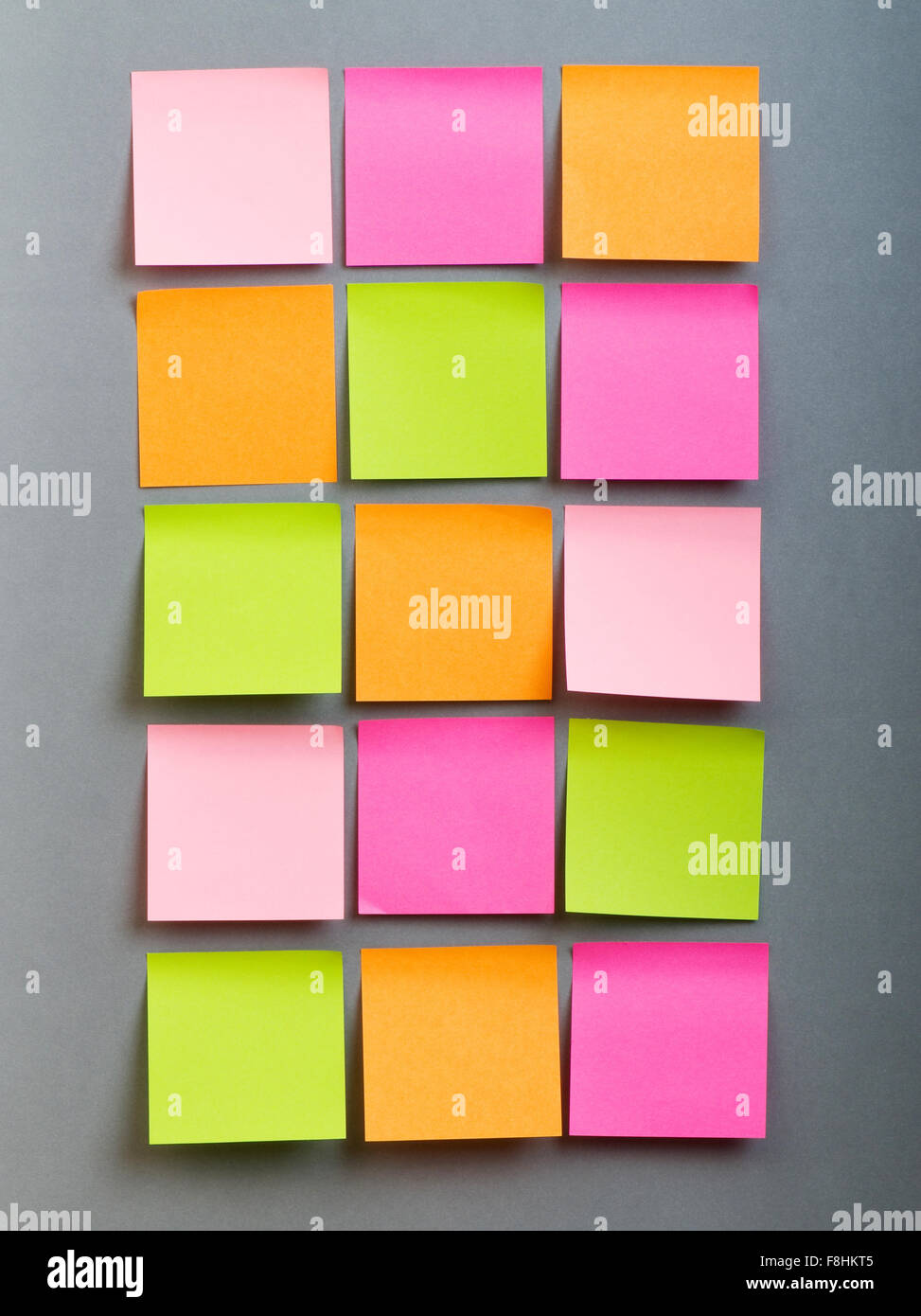 Reminder notes on the bright colorful paper Stock Photo - Alamy