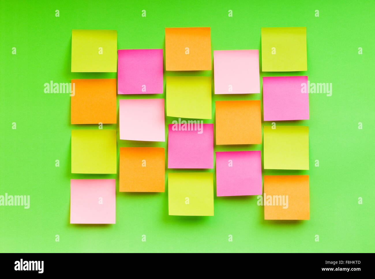 Reminder notes on the bright colorful paper Stock Photo - Alamy