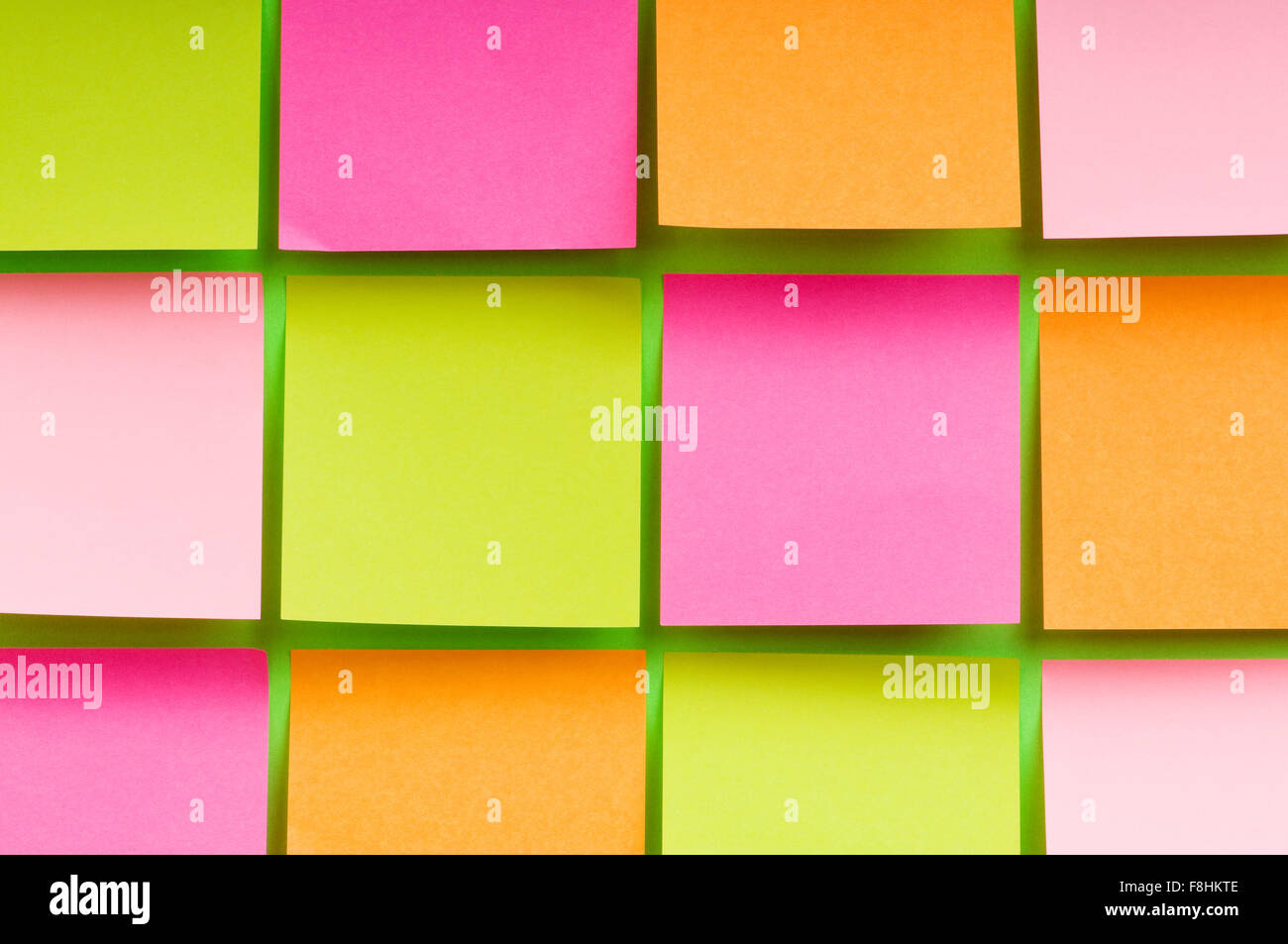 Reminder notes on the bright colorful paper Stock Photo - Alamy