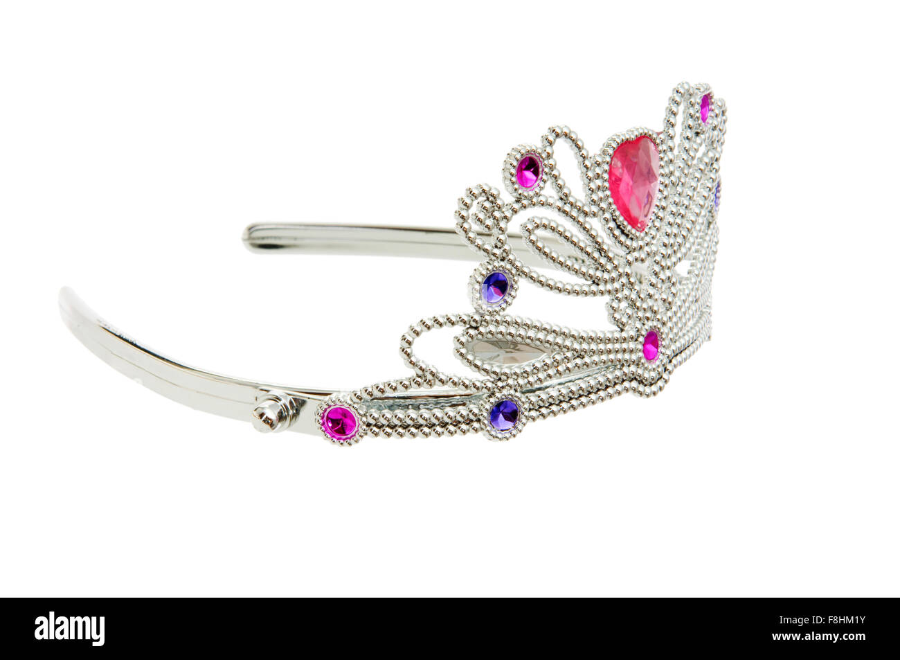 Silver diadem isolated on the white background Stock Photo - Alamy