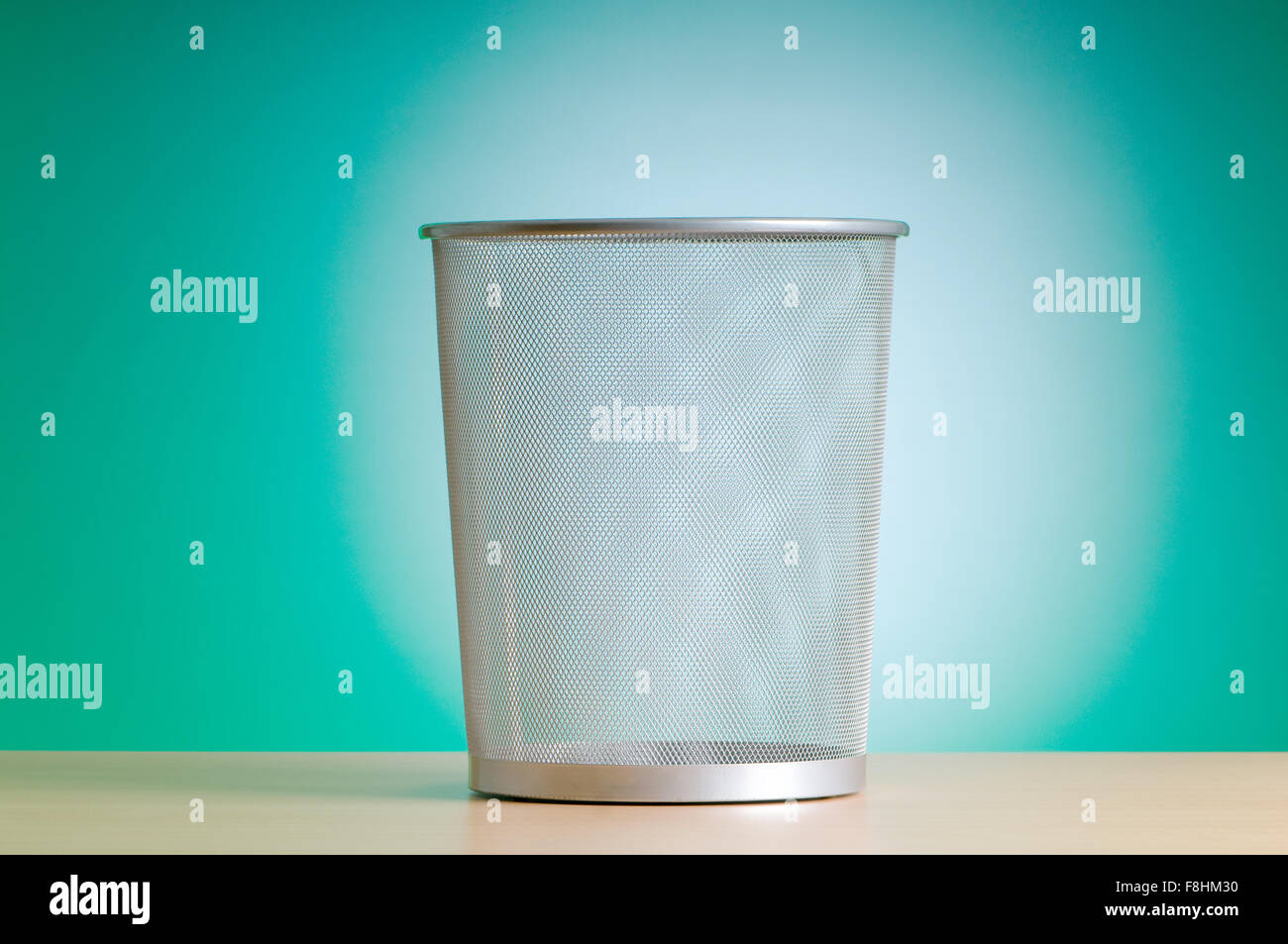 Garbage bin with paper waste isolated on white Stock Photo - Alamy