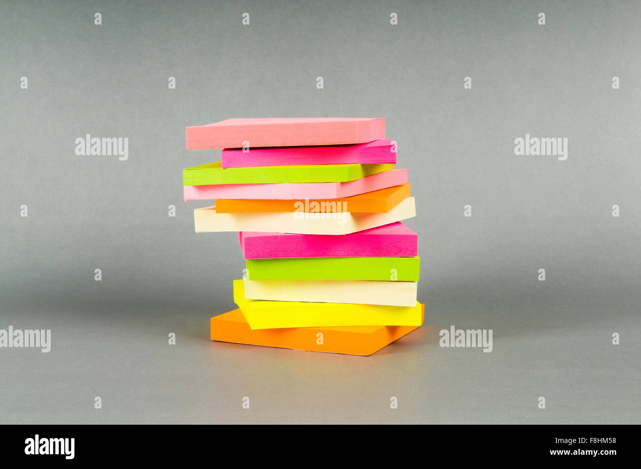 Colorful reminder notes on the color background Stock Photo - Alamy