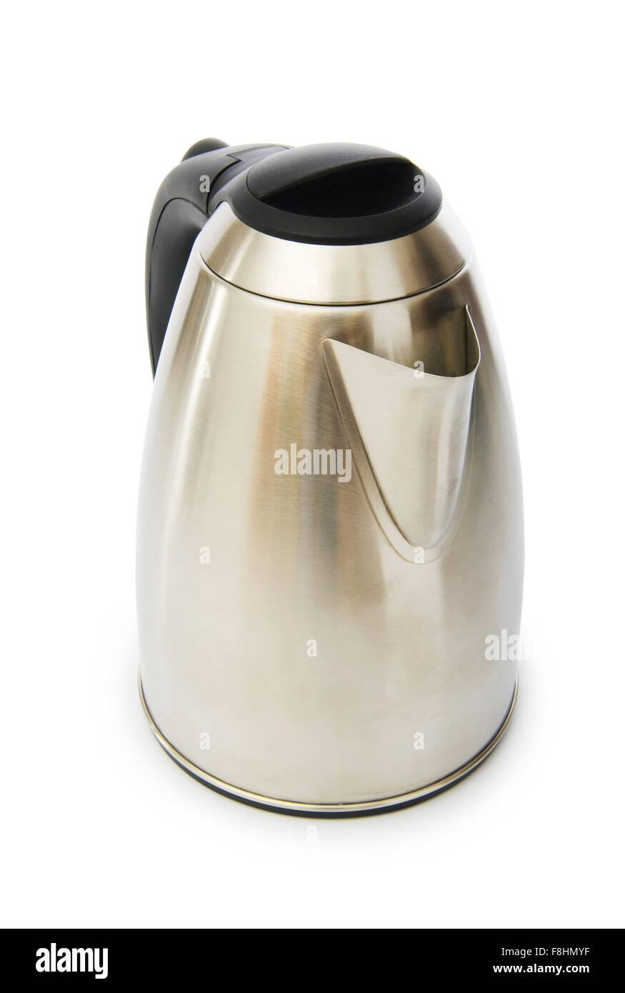 Shiny kettle isolated on the white background Stock Photo - Alamy