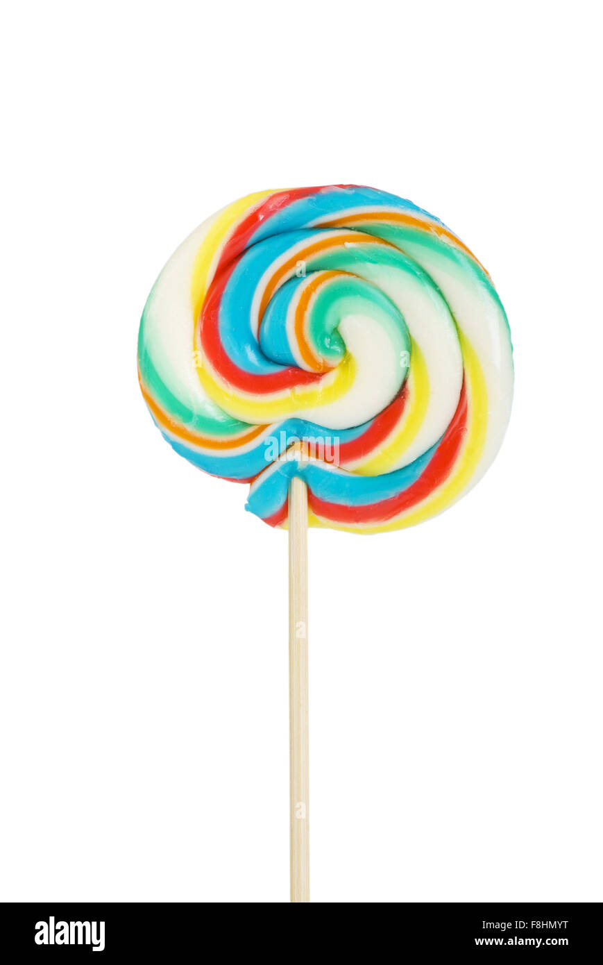 Colourful lollipop isolated on the white background Stock Photo - Alamy