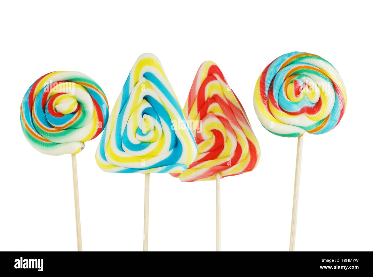 Colourful lollipop isolated on the white background Stock Photo - Alamy