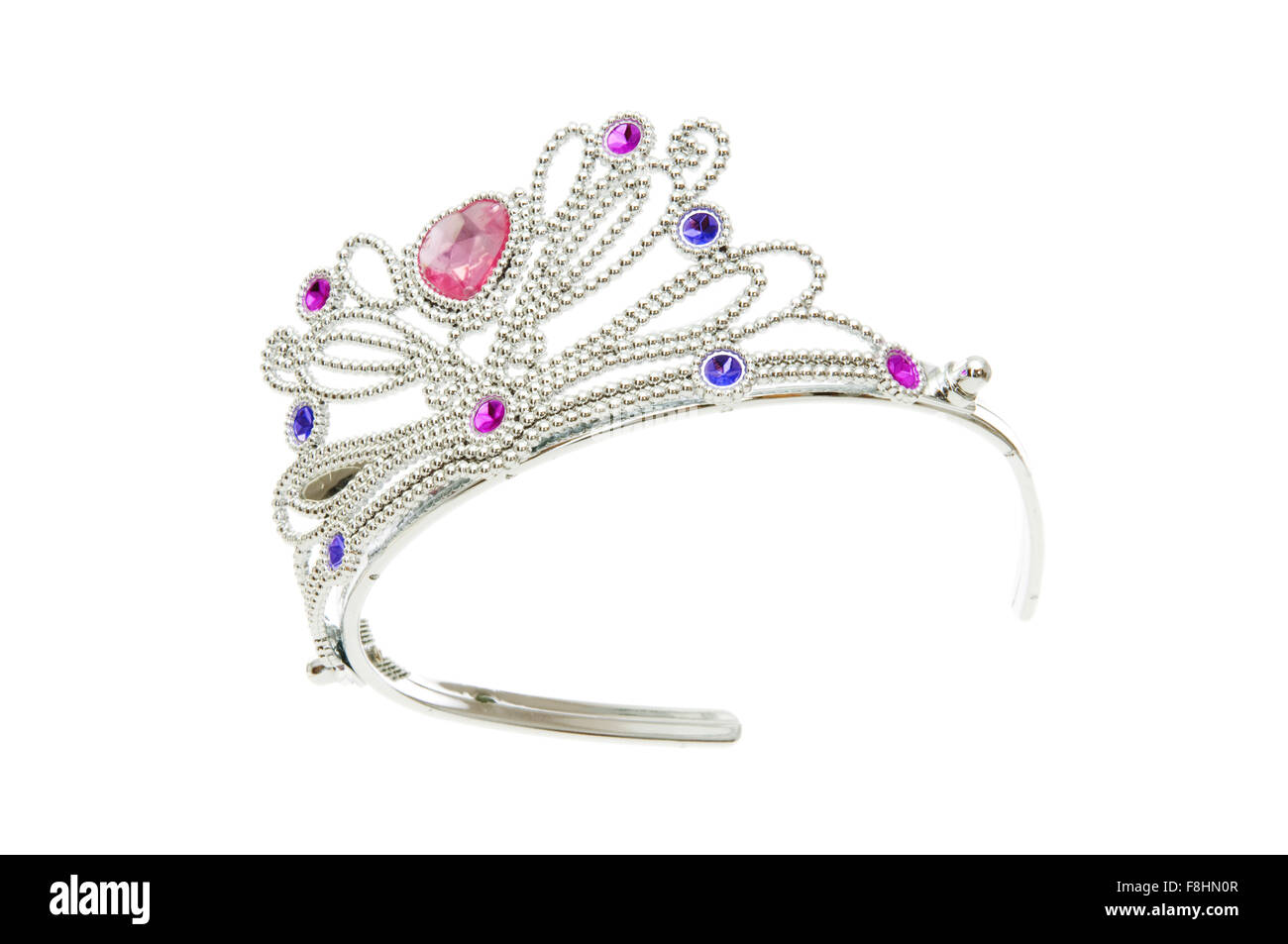 Silver diadem isolated on the white background Stock Photo - Alamy