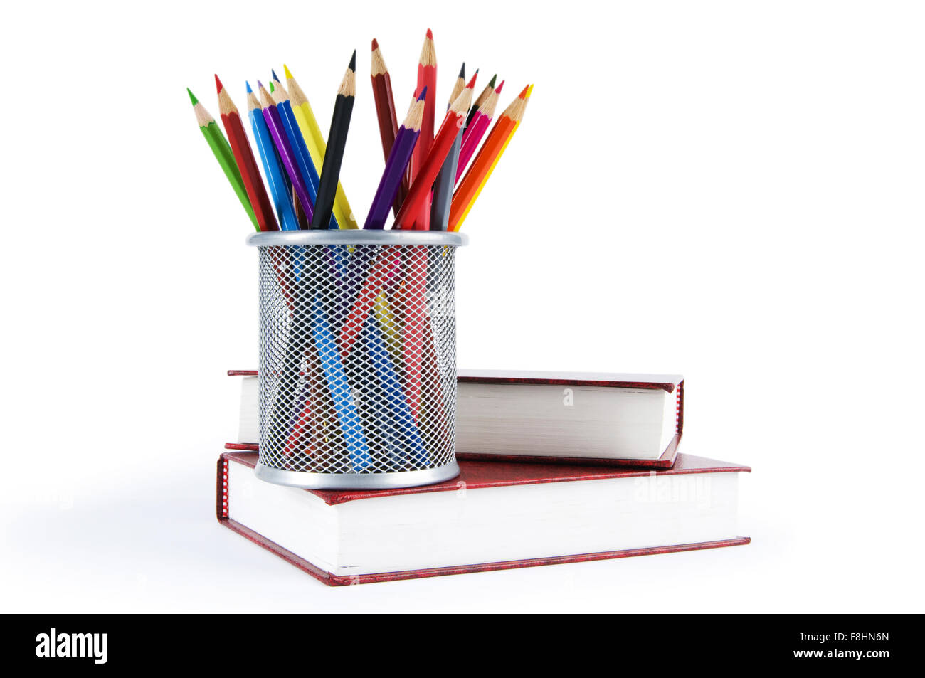 Back to school concept with books and pencils Stock Photo - Alamy