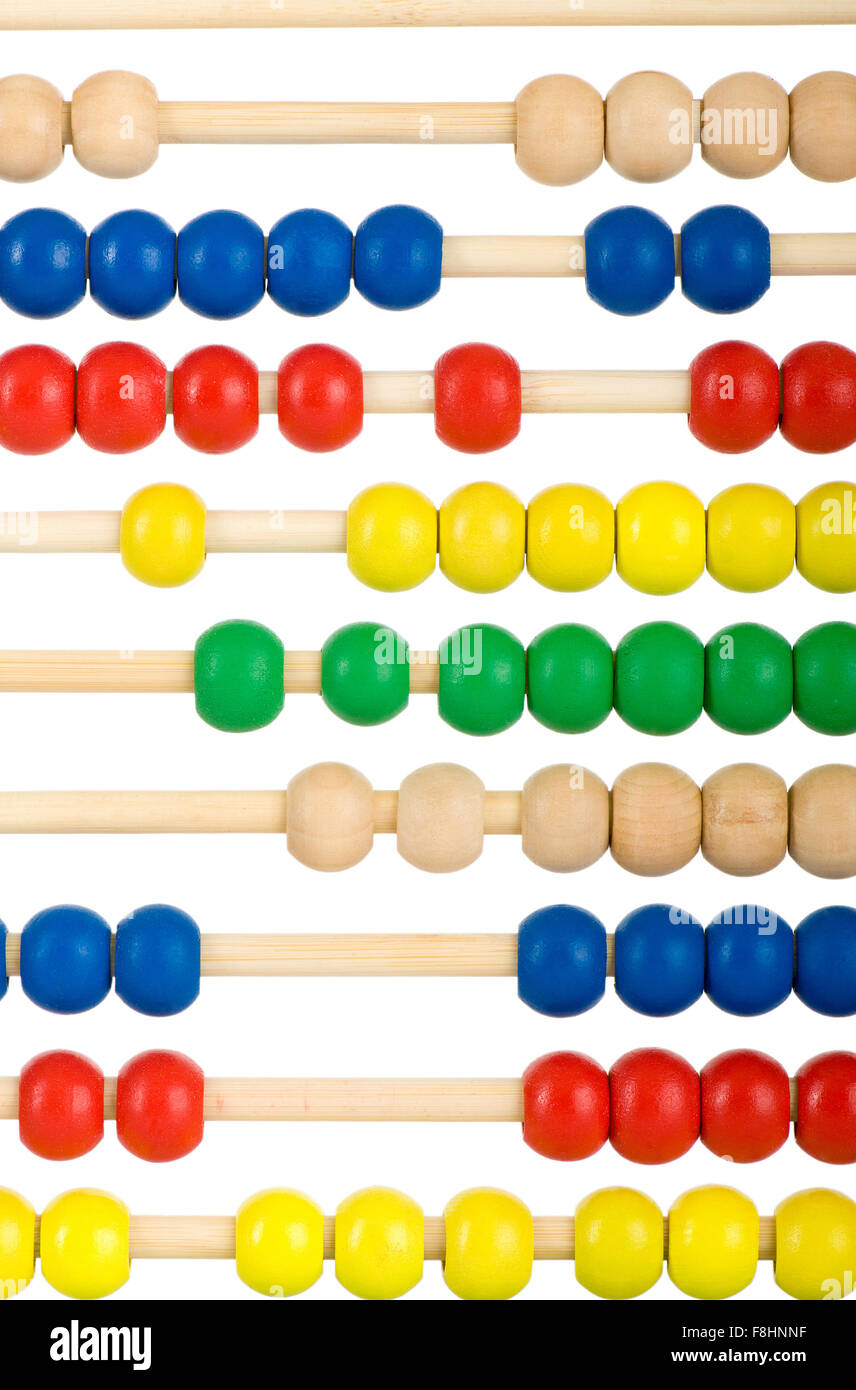 Education concept - Abacus with many colorful beads Stock Photo - Alamy