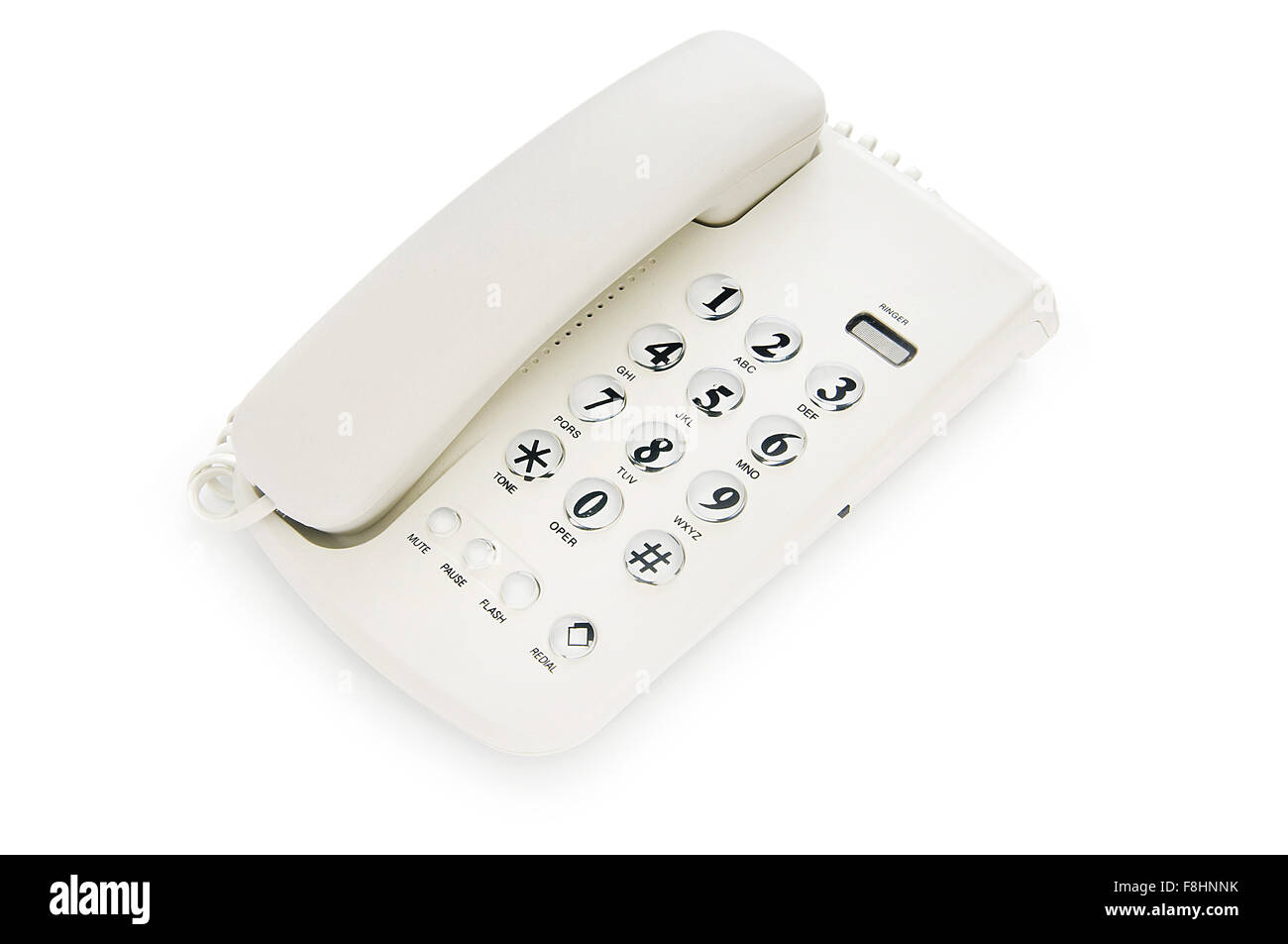 Office phone isolated on the white background Stock Photo - Alamy