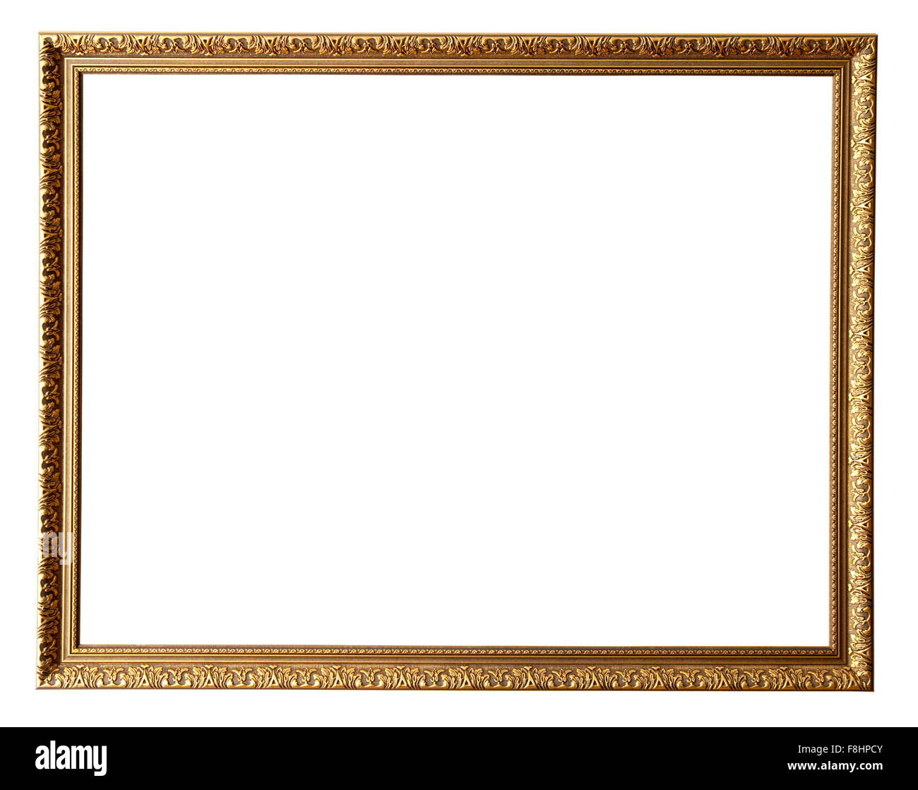 old bronze frame. Isolated over white background with clipping path ...